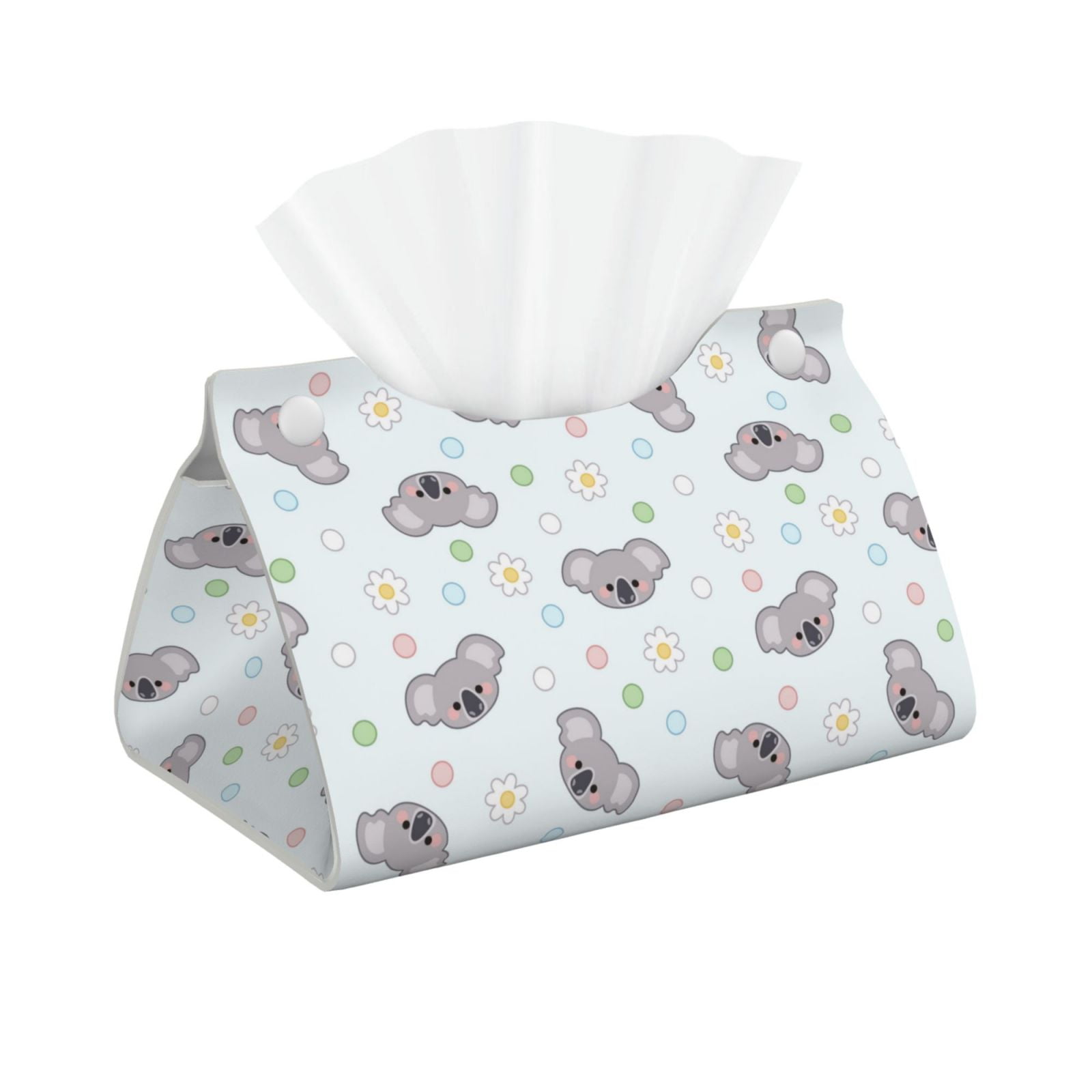 Tissue Box Cover, Cartoon Cute Koala Leather Rectangular Tissue Holder ...