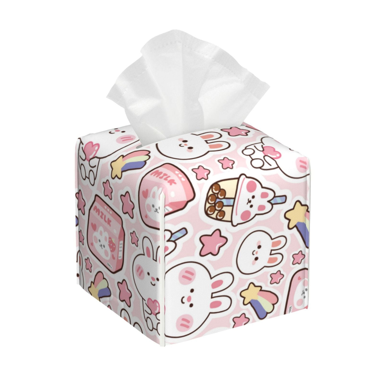 Tissue Box Cover Cartoon Cute Rabbit Milk Star Tissues Boxes Holder ...