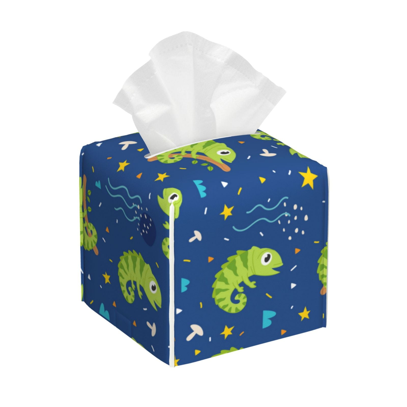 Tissue Box Cover Cartoon Funny Chameleon Lizard Tissues Boxes Holder ...