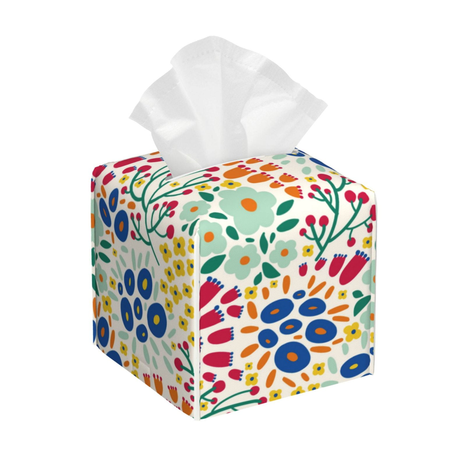 Tissue Box Cover Cartoon flowers B Tissues Boxes Holder Organizer ...