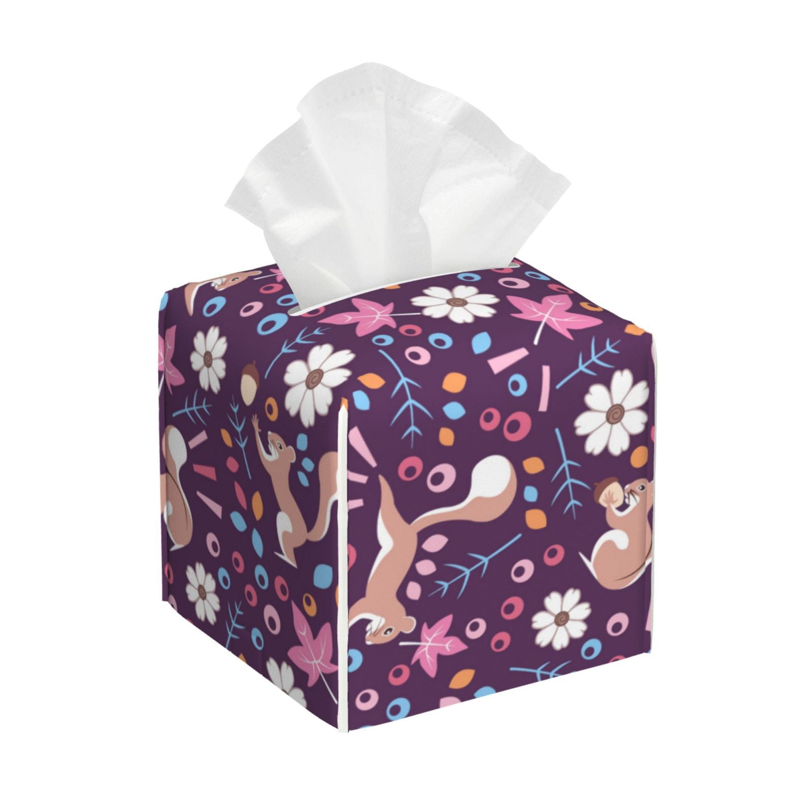 Tissue Box Cover Casual Cartoon Cute Squirrel Tissues Boxes Holder ...