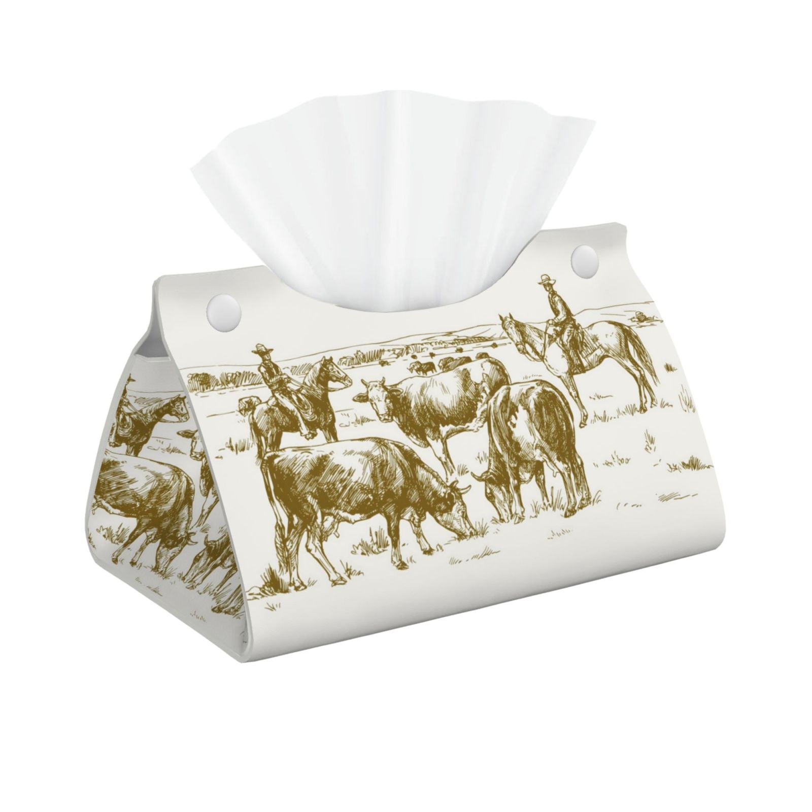 Tissue Box Cover Cattle Drive By Two Cowboys 1 Tissues Boxes Holder ...