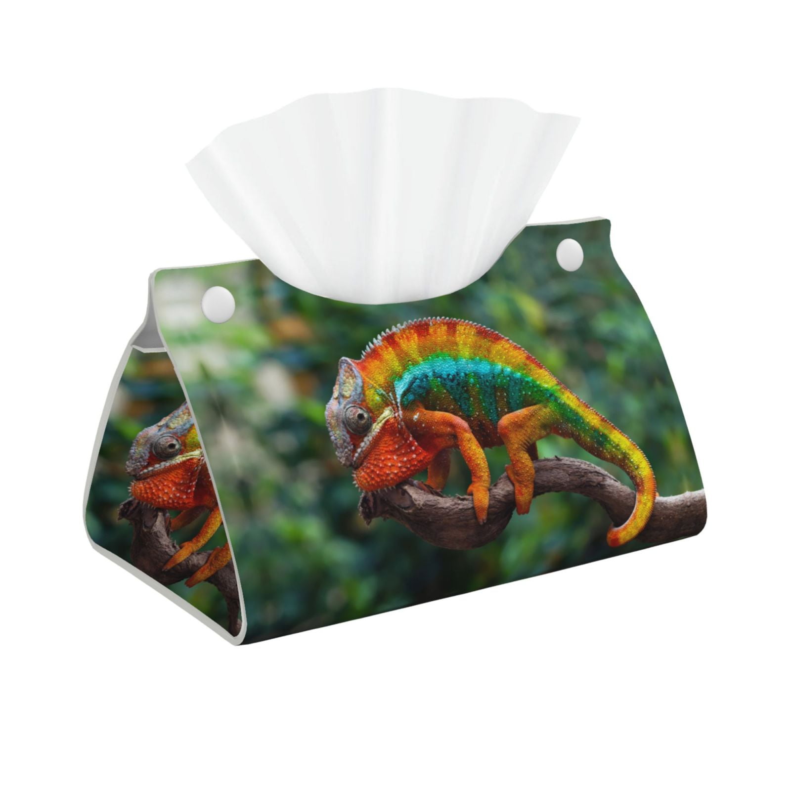 Tissue Box Cover Chameleon Tissues Boxes Holder Organizer for Bathroom ...