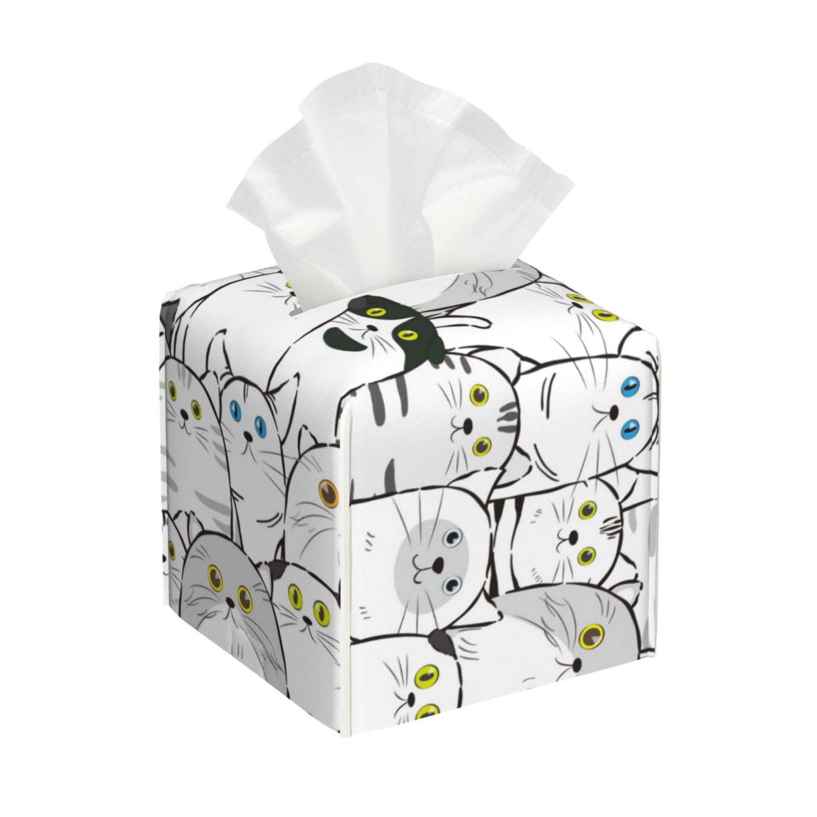 Tissue Box Cover Classic Cute Cartoon Cat Tissues Boxes Holder ...