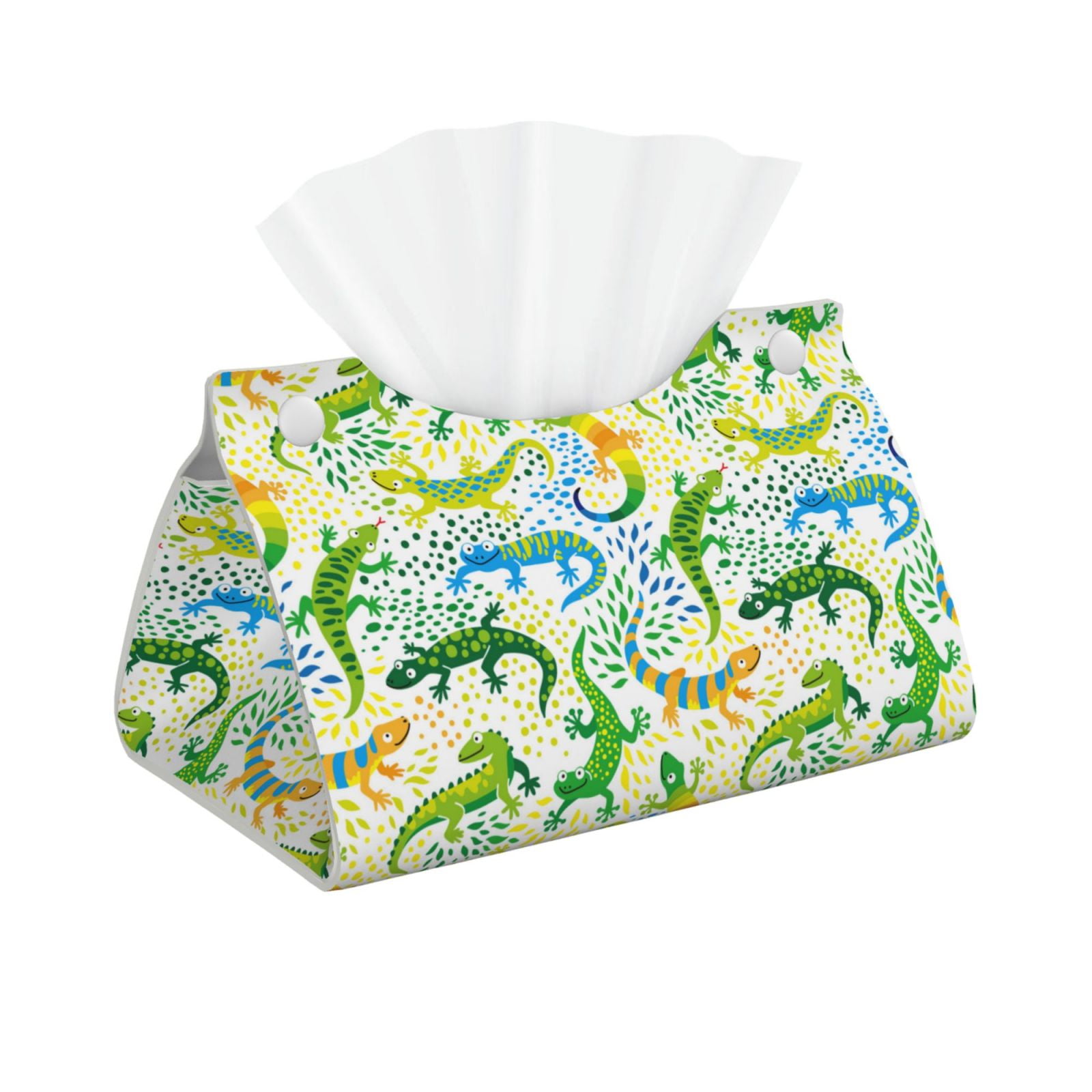 Tissue Box Cover, Classic Cute Lizard Leather Rectangular Tissue Holder ...