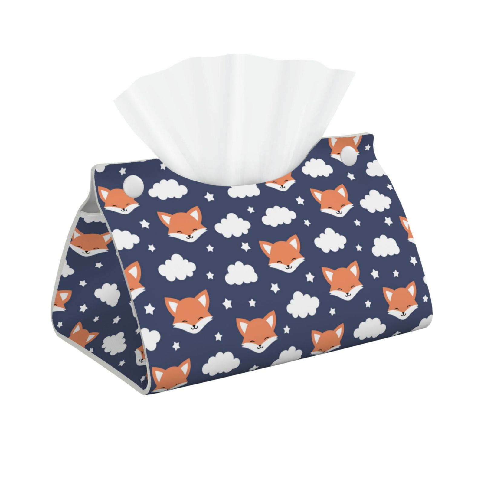 Tissue Box Cover, Cloudy Star Fox Leather Rectangular Tissue Holder ...