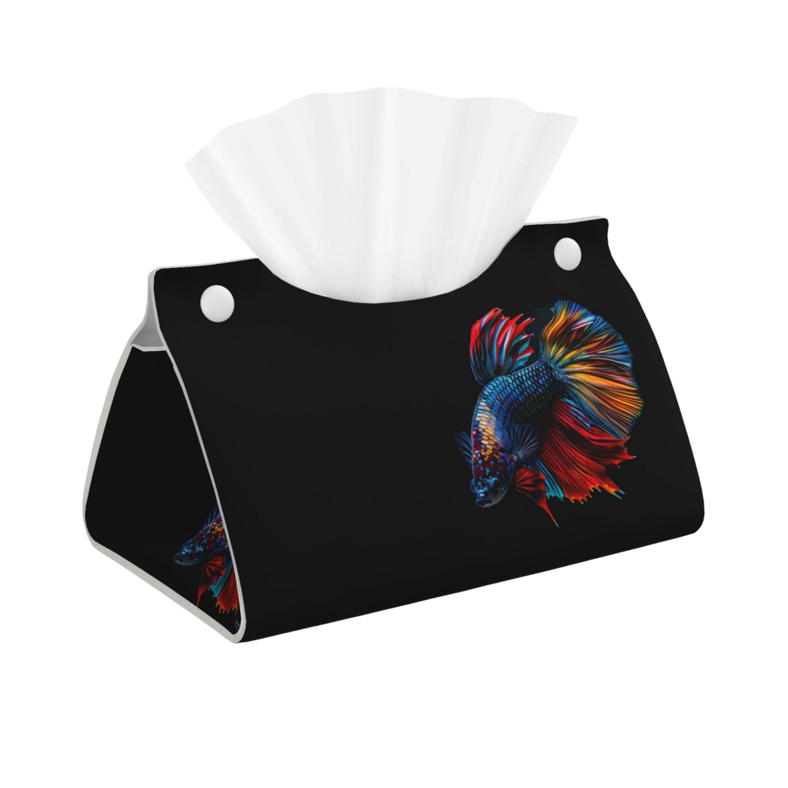 Tissue Box Cover Colorful Betta Fish Tissues Boxes Holder Organizer for ...