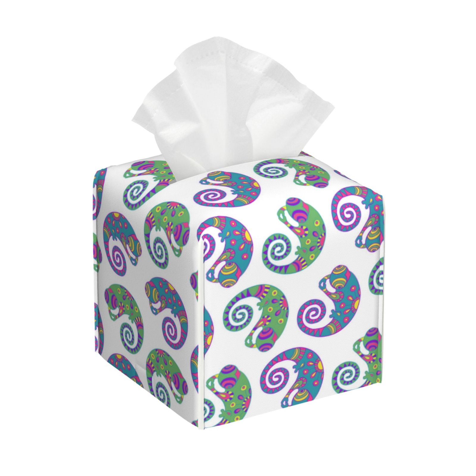 Tissue Box Cover Colorful Cartoon Cute Lizard Tissues Boxes Holder ...