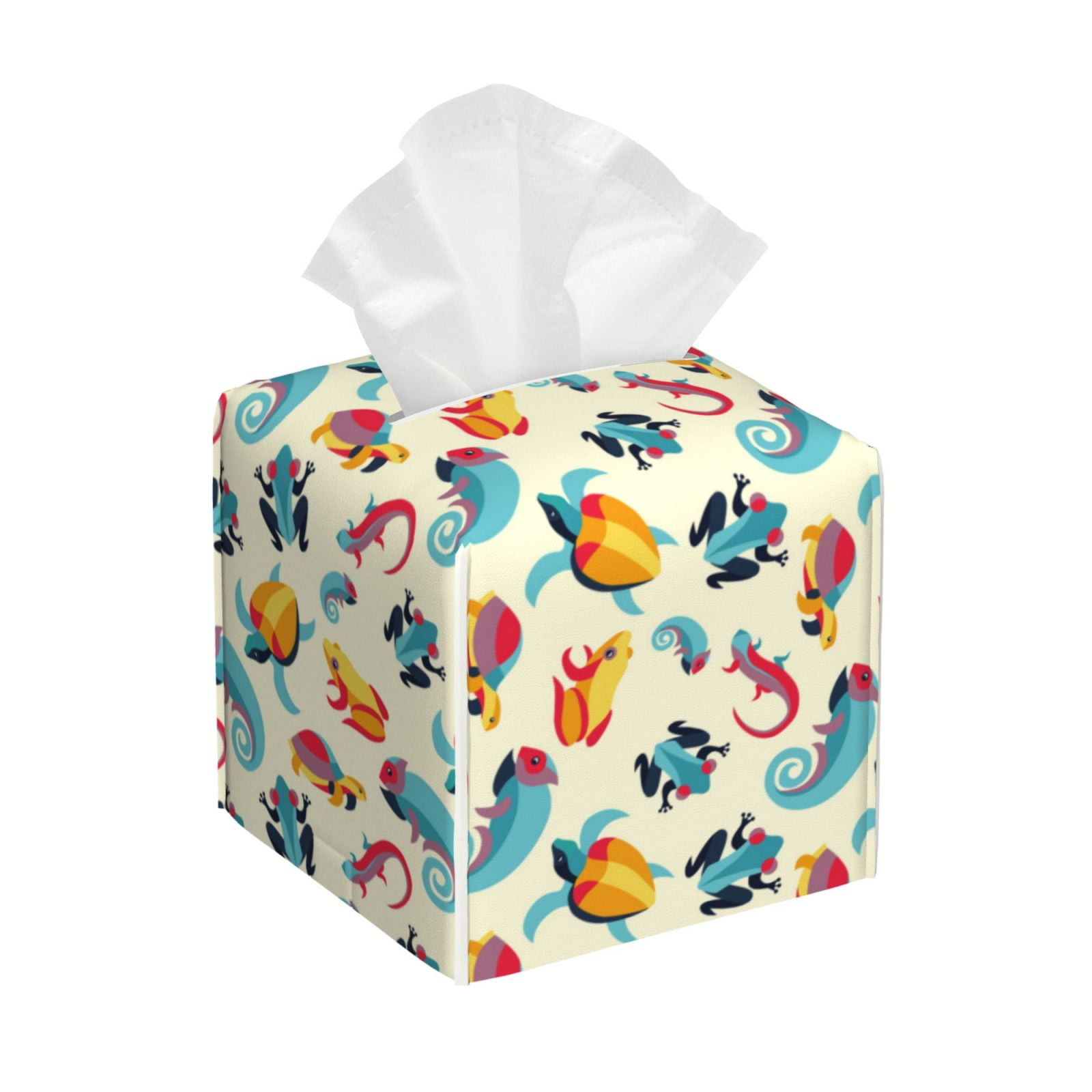 Tissue Box Cover Colorful Lizard Frog Turtle Tissues Boxes Holder ...