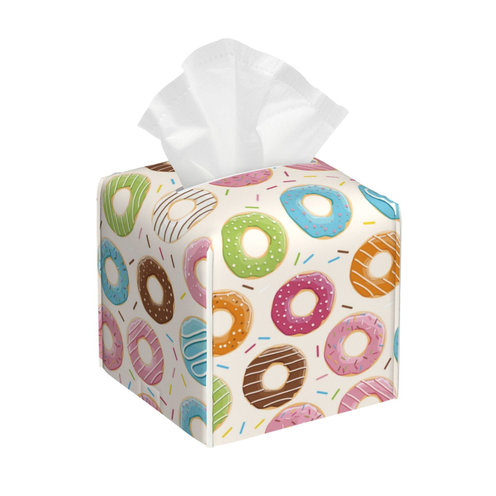 Tissue Box Cover Colorful donuts C Tissues Boxes Holder Organizer ...