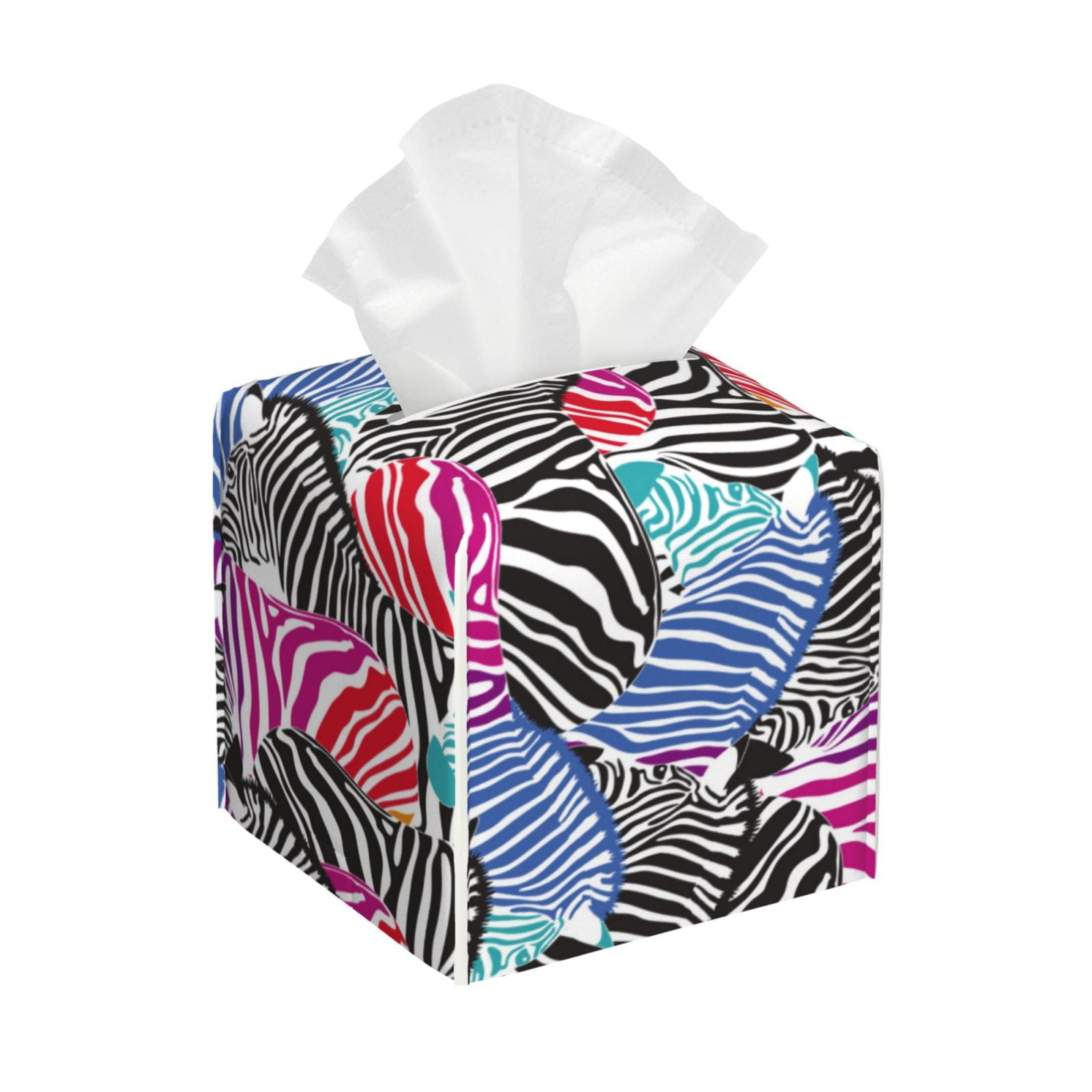Tissue Box Cover Colorful zebra cool Tissues Boxes Holder Organizer ...