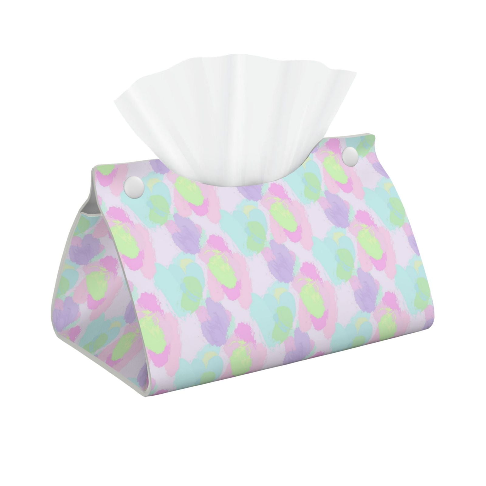 Tissue Box Cover, Colourful Camouflage Print Leather Rectangular Tissue ...