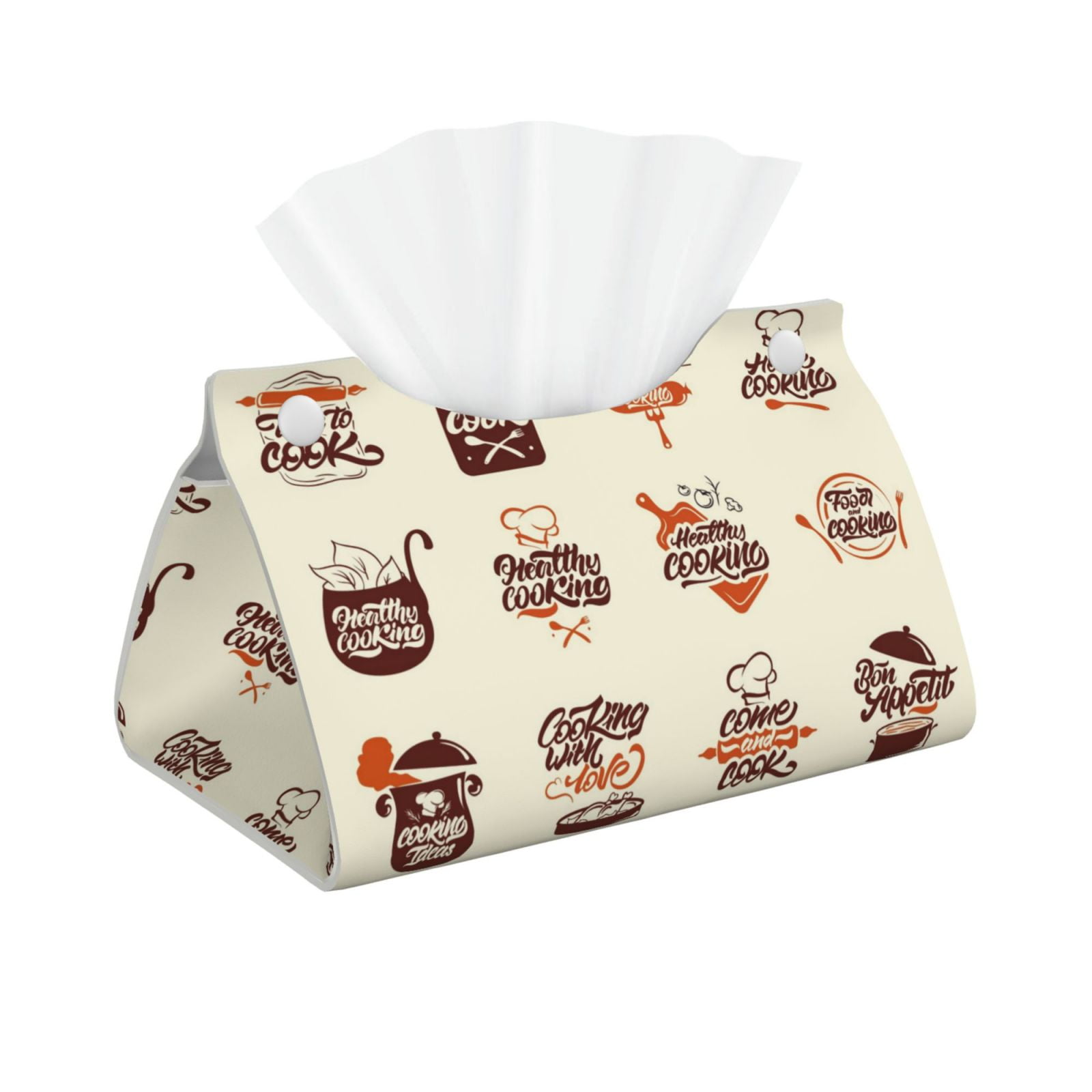 Tissue Box Cover, Cooking With Love Rectangular Leather Tissue Holder ...