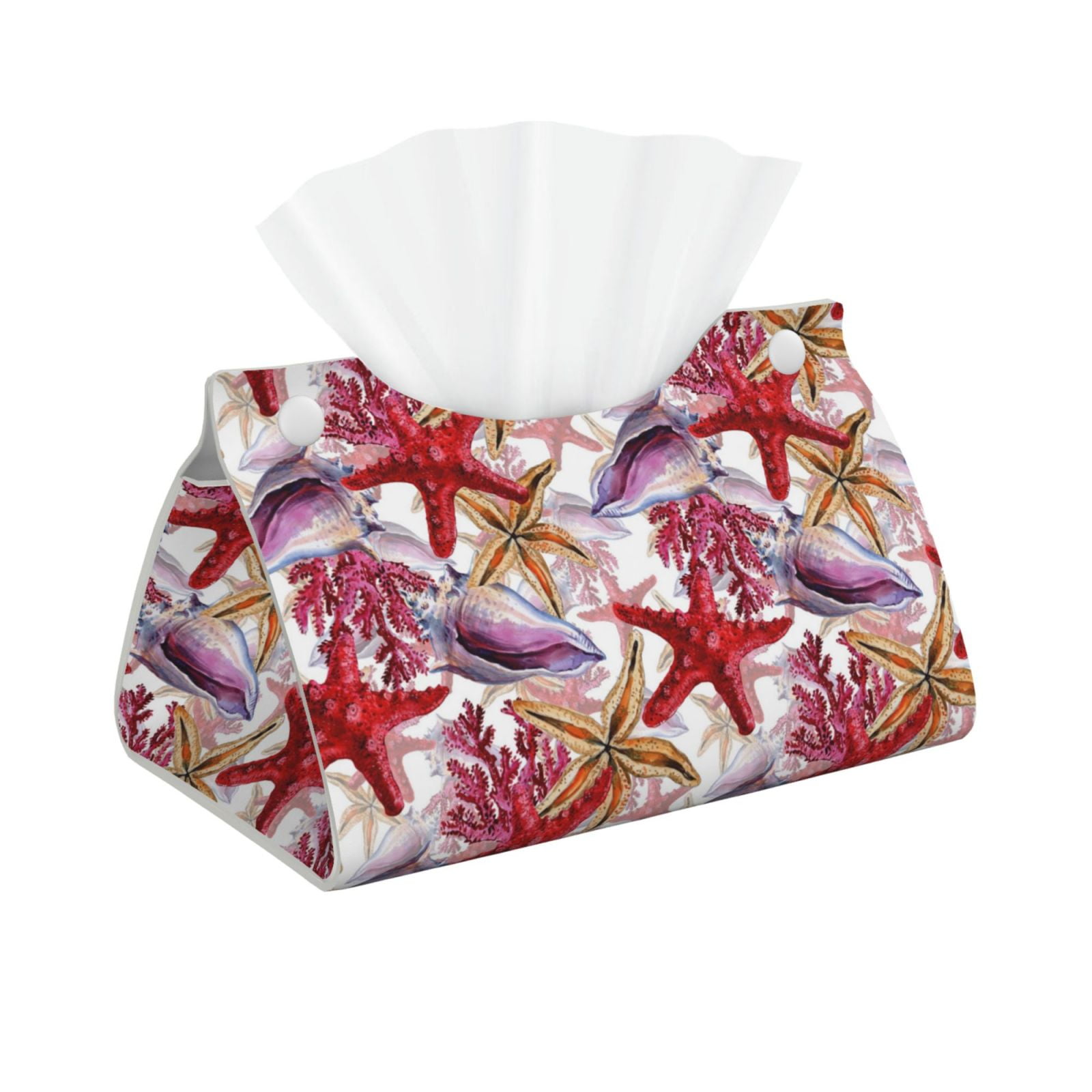 Tissue Box Cover, Coral Reef Leather Rectangular Tissue Holder ...