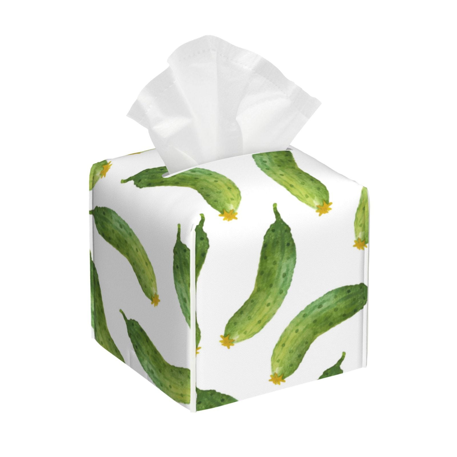 Tissue Box Cover Cucumber Pattern Tissues Boxes Holder Organizer ...