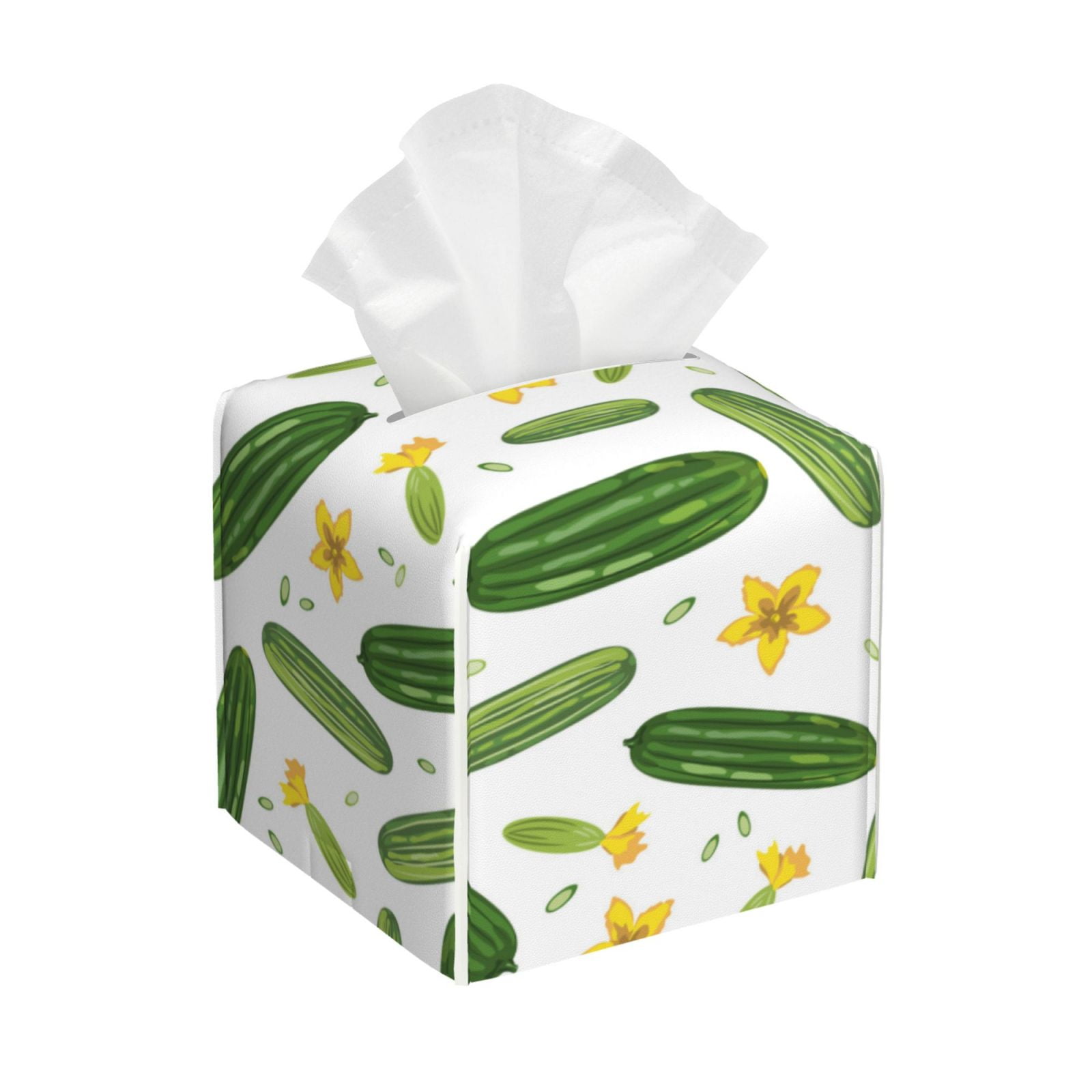 Tissue Box Cover Cucumber flower Tissues Boxes Holder Organizer ...
