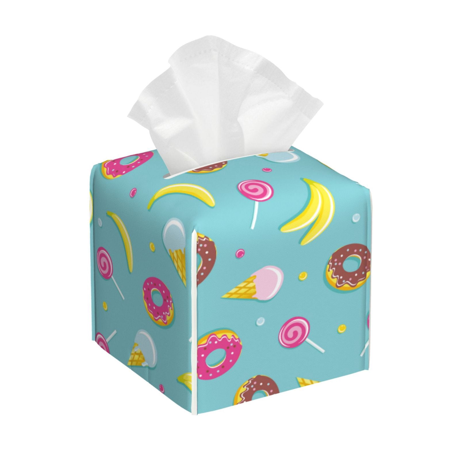 Tissue Box Cover Cute Banana Candy Ice Cream Tissues Boxes Holder ...