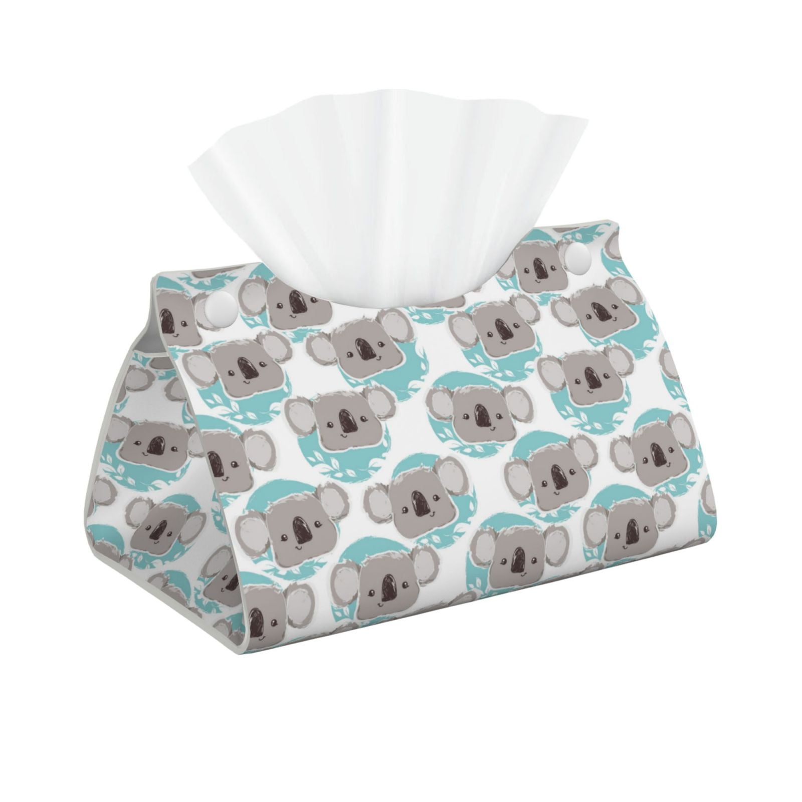 Tissue Box Cover, Cute Cartoon Koala Leather Rectangular Tissue Holder ...