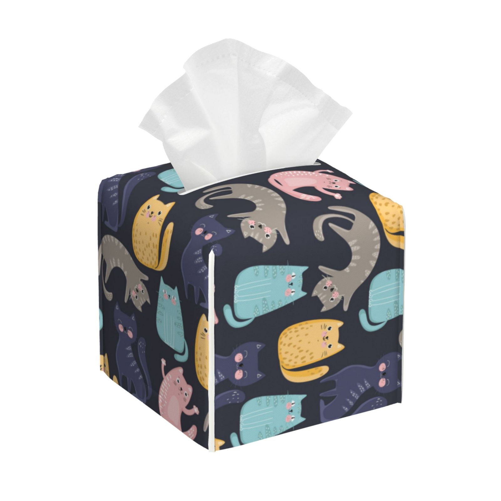 Tissue Box Cover Cute Cat No.1081 Tissues Boxes Holder Organizer ...
