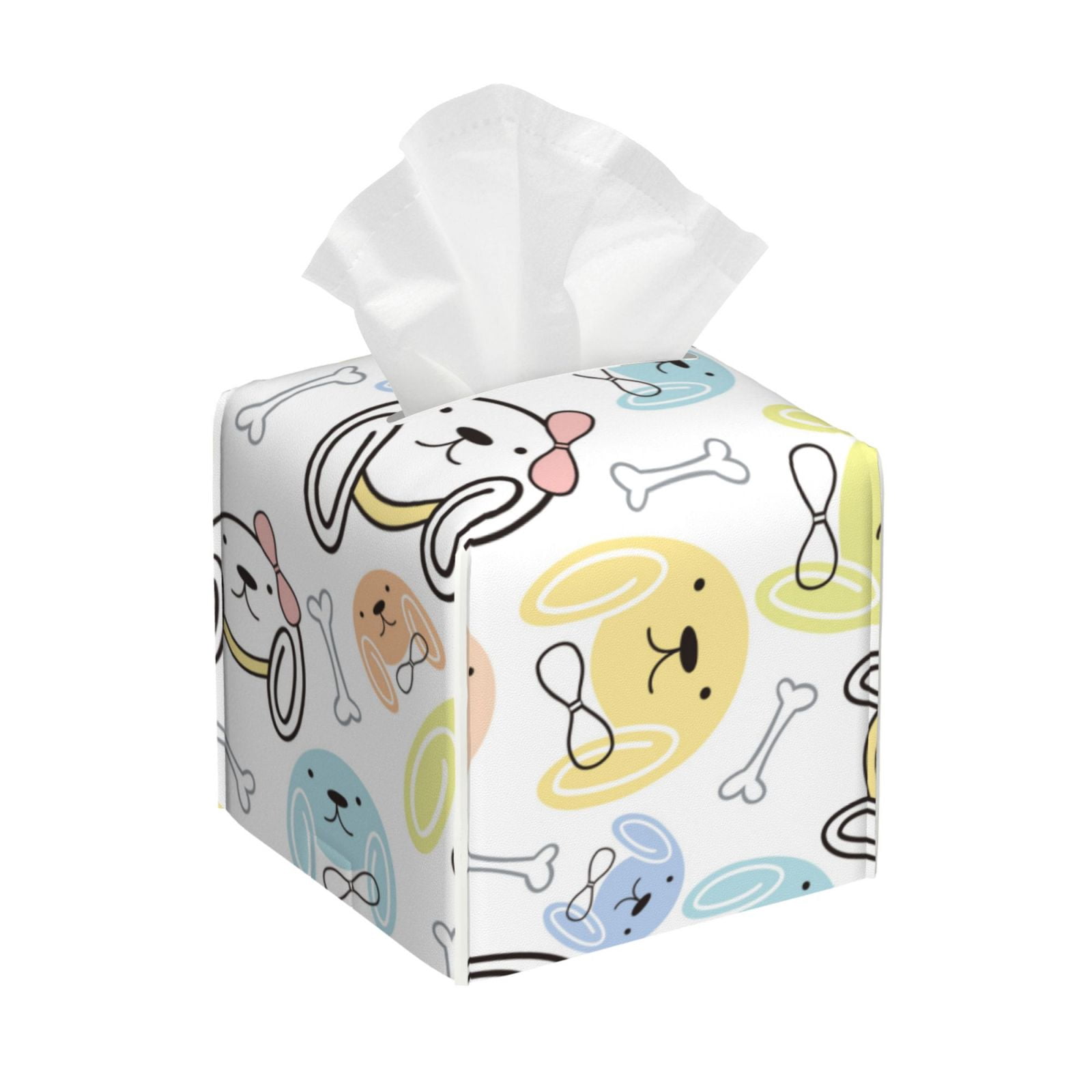Tissue Box Cover Cute Dog Puppy cartoon Tissues Boxes Holder Organizer ...