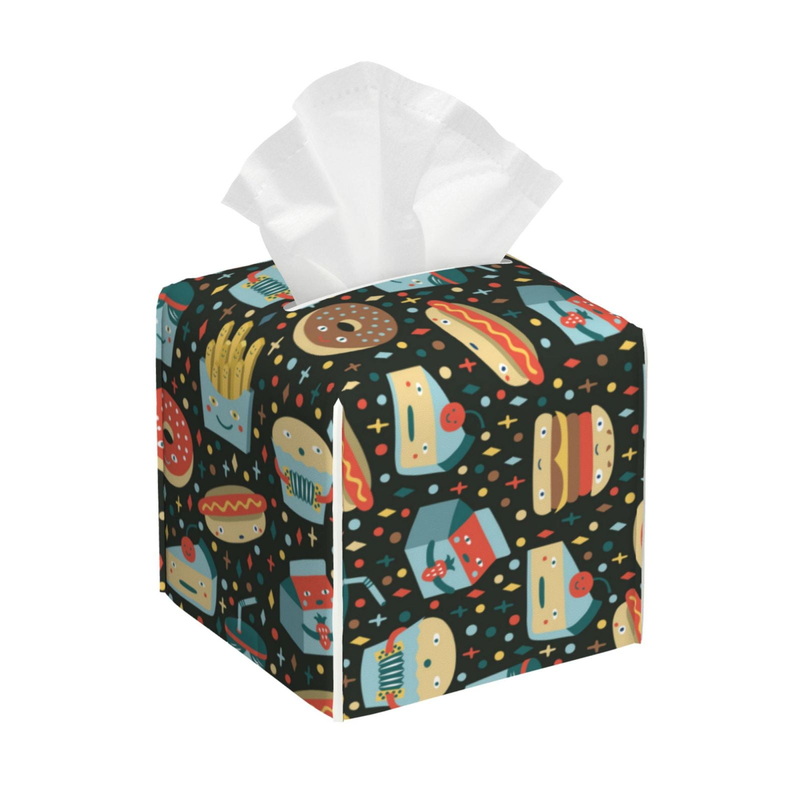 Tissue Box Cover Cute Food Chip Donuts Tissues Boxes Holder Organizer ...