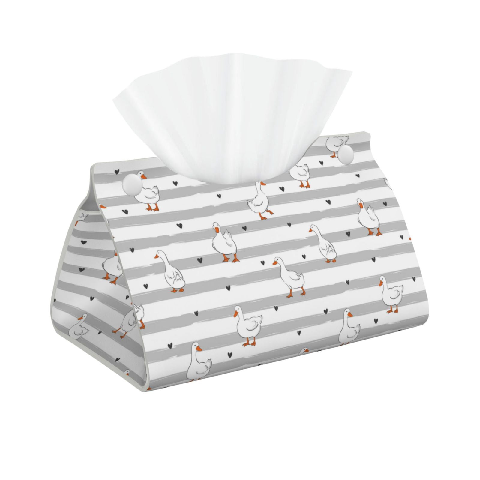 Tissue Box Cover, Cute Goose Rectangular Leather Tissue Holder - Tissue ...