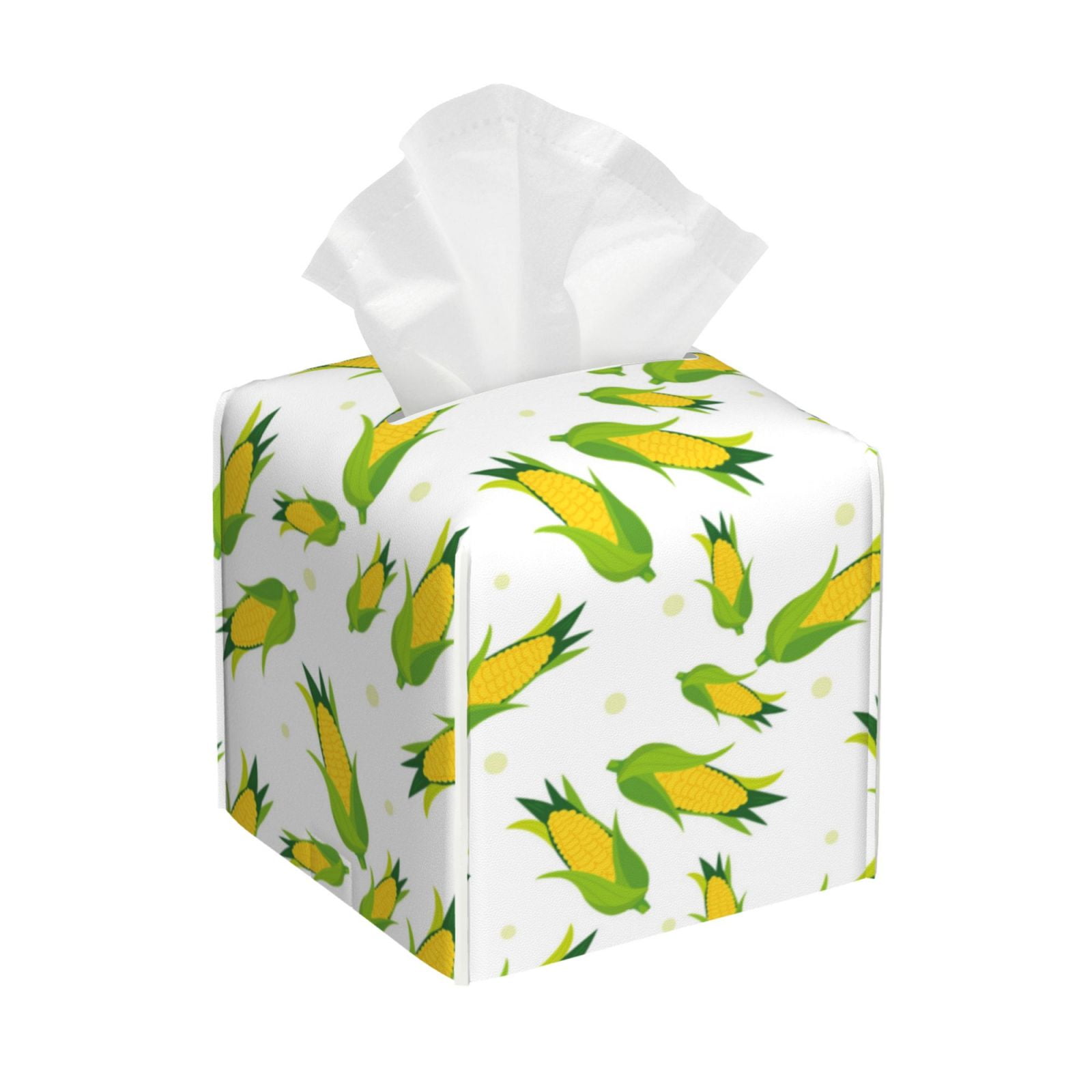 Tissue Box Cover Cute Green Leaves Corn Tissues Boxes Holder Organizer ...