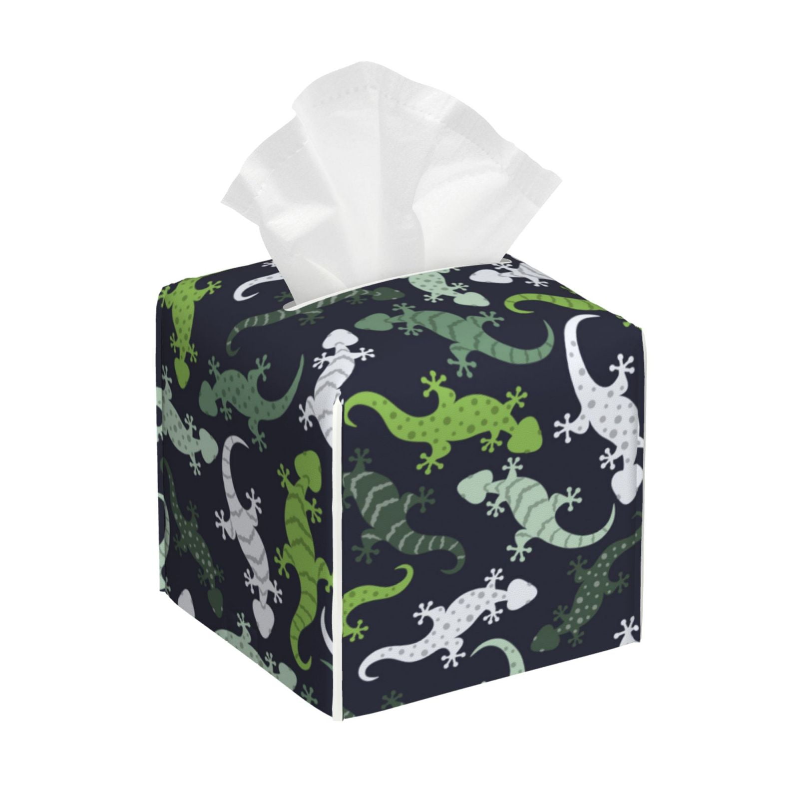 Tissue Box Cover Cute Lizard Gecko Green Tissues Boxes Holder Organizer ...