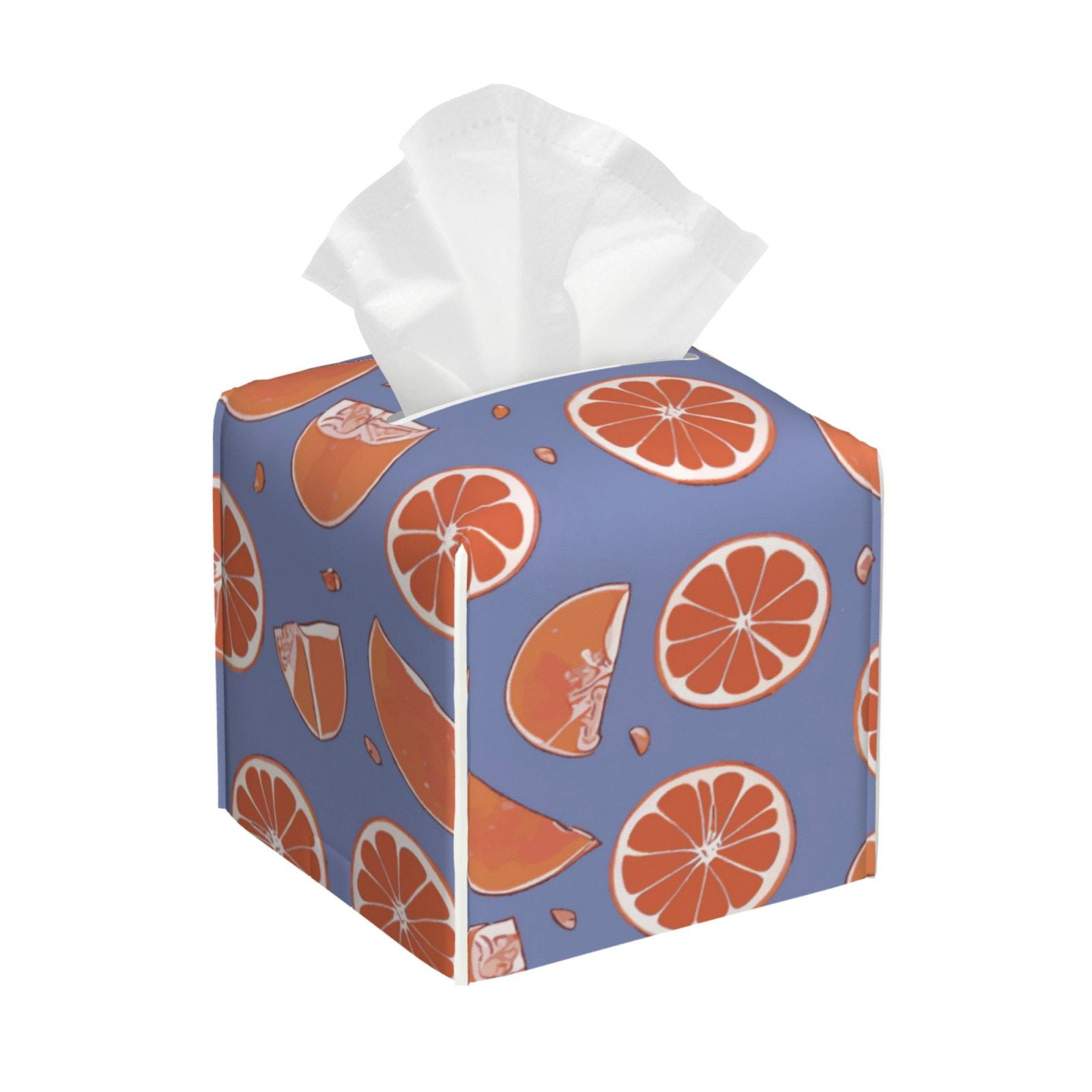 Tissue Box Cover Cute Orange Fruit Tissues Boxes Holder Organizer ...