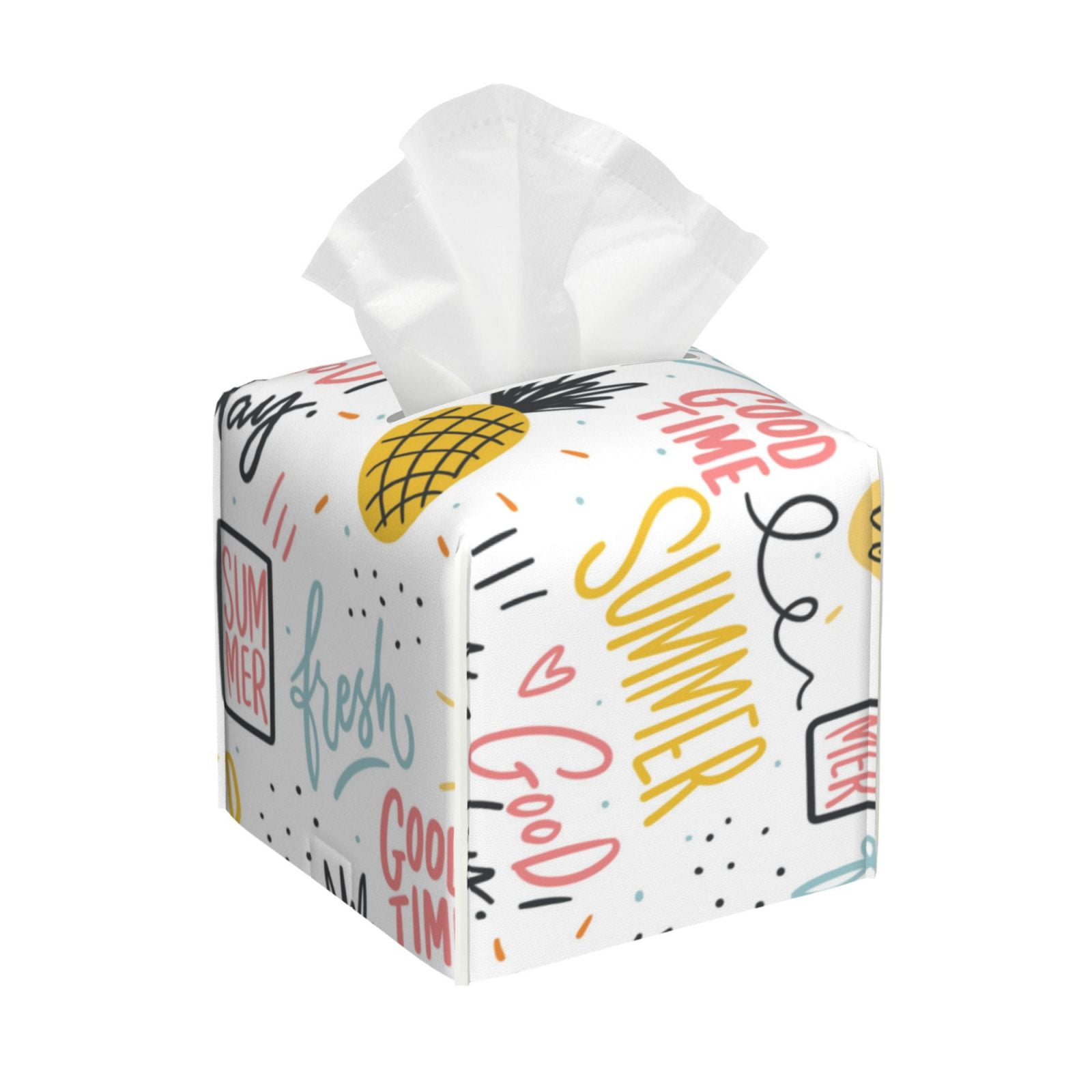 Tissue Box Cover Cute Pineapple Good Day Tissues Boxes Holder Organizer ...