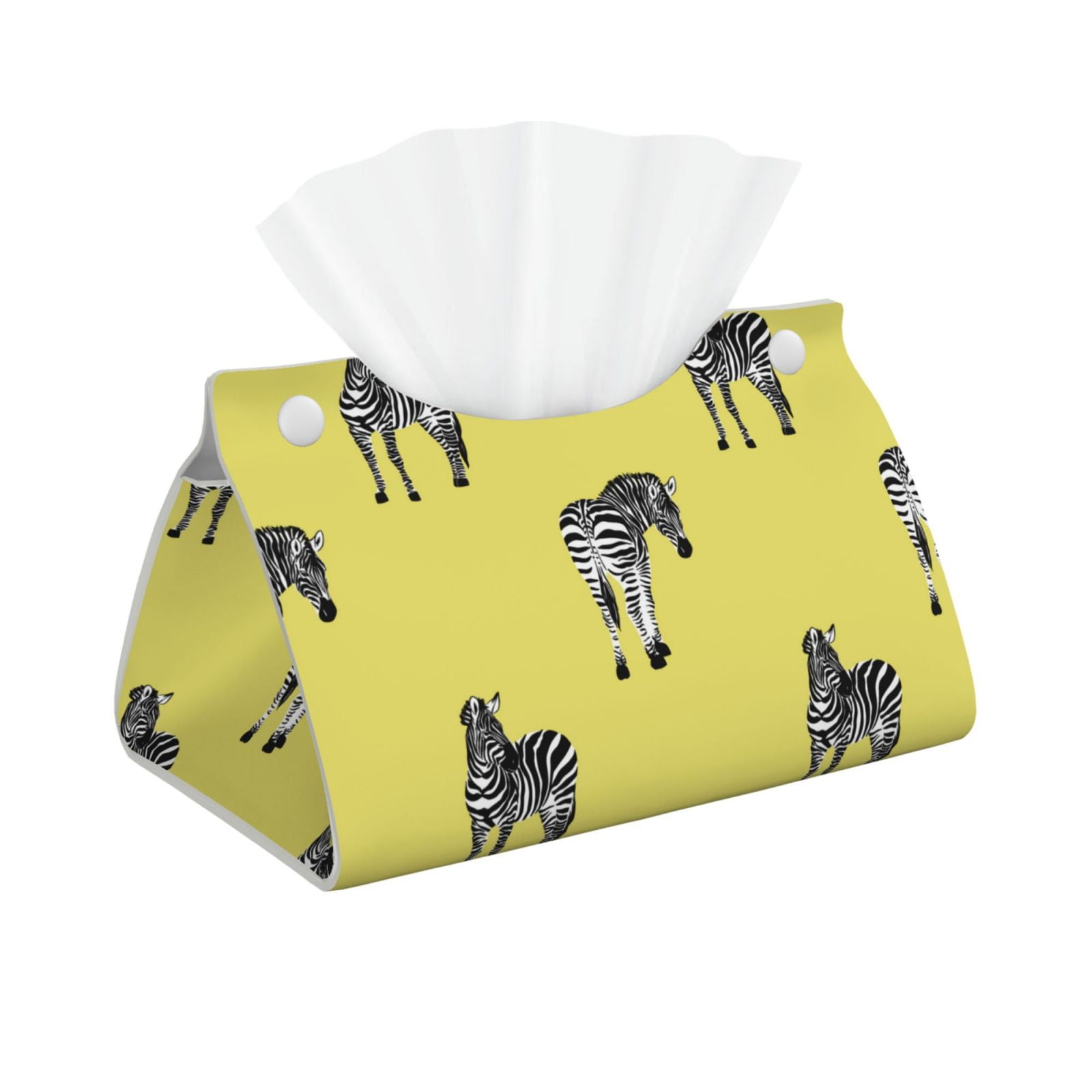 Tissue Box Cover, Cute african zebra green Leather Rectangular Tissue ...