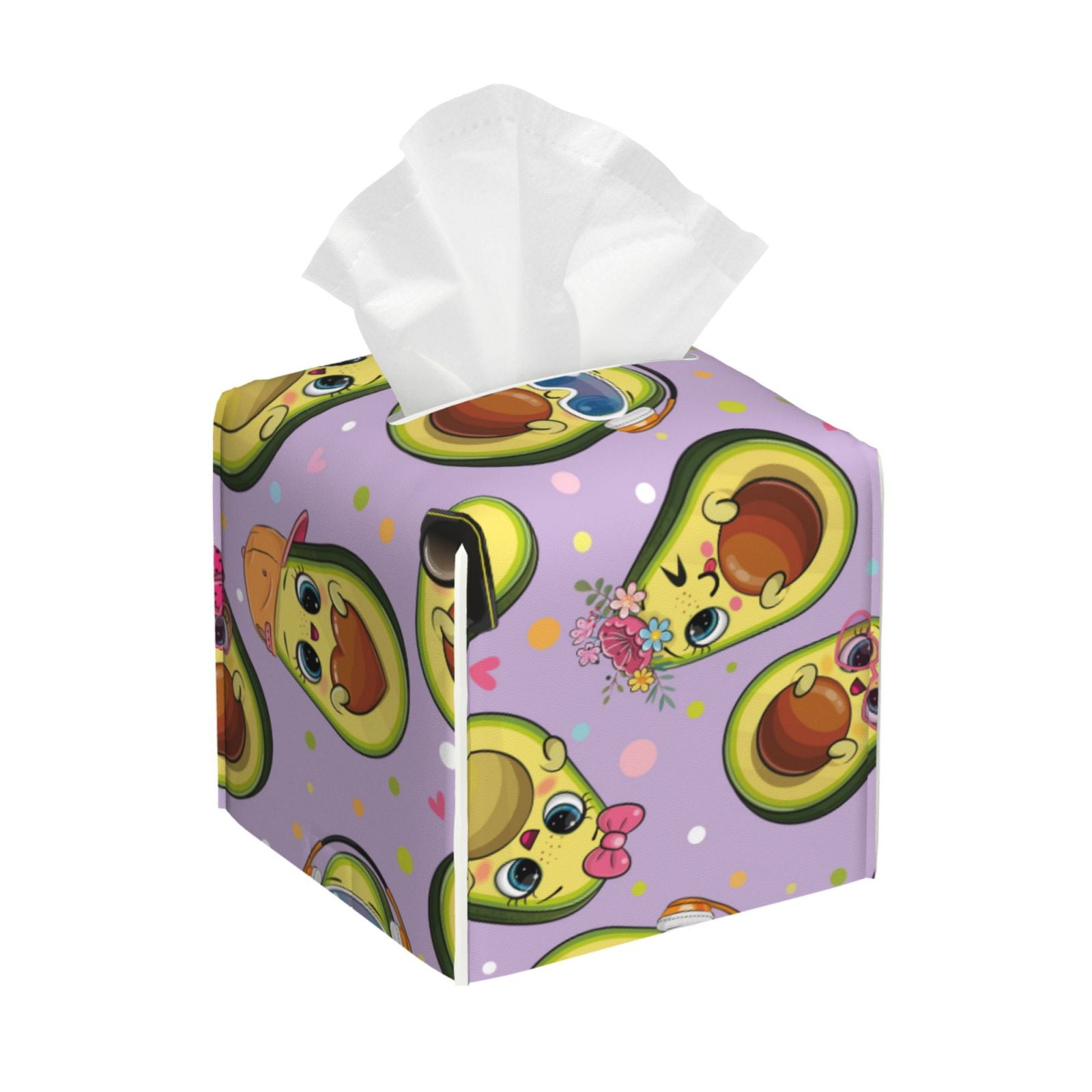 Tissue Box Cover Cute cartoon avocado Tissues Boxes Holder Organizer ...