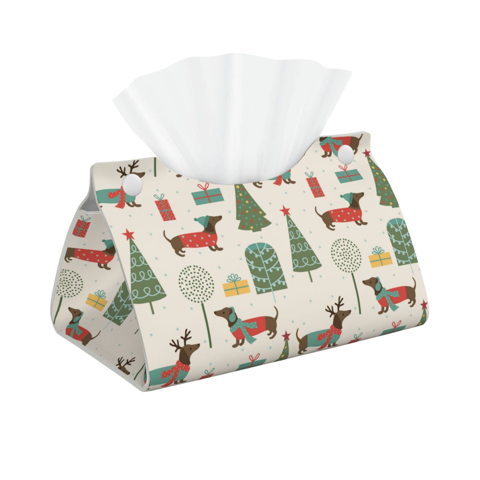 Tissue Box Cover, Dachshund Dog Puppy No.1020 Leather Rectangular ...