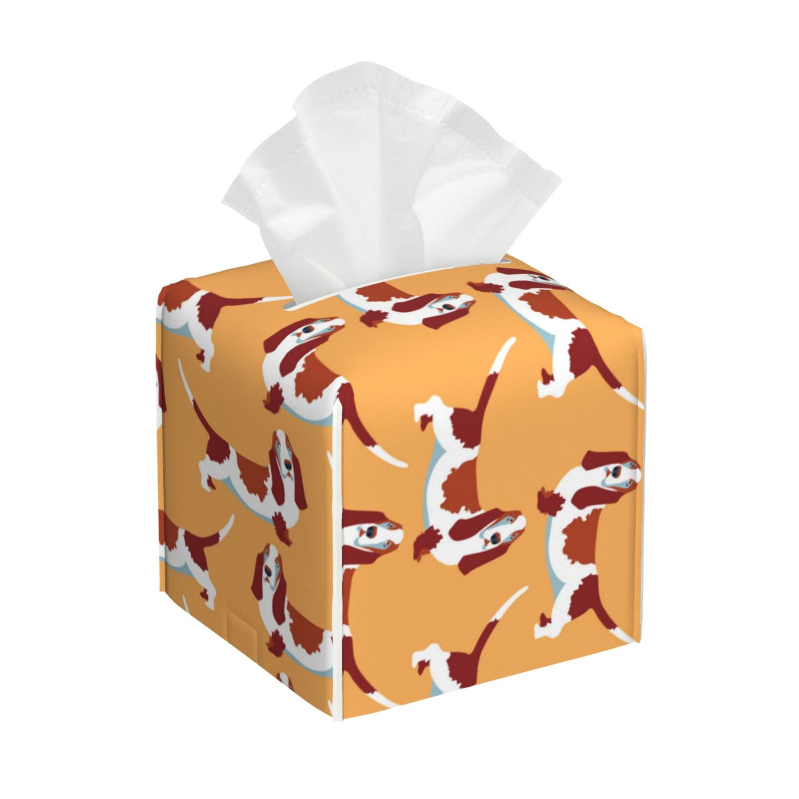 Tissue Box Cover Dachshund Dog Puppy Orange Tissues Boxes Holder ...