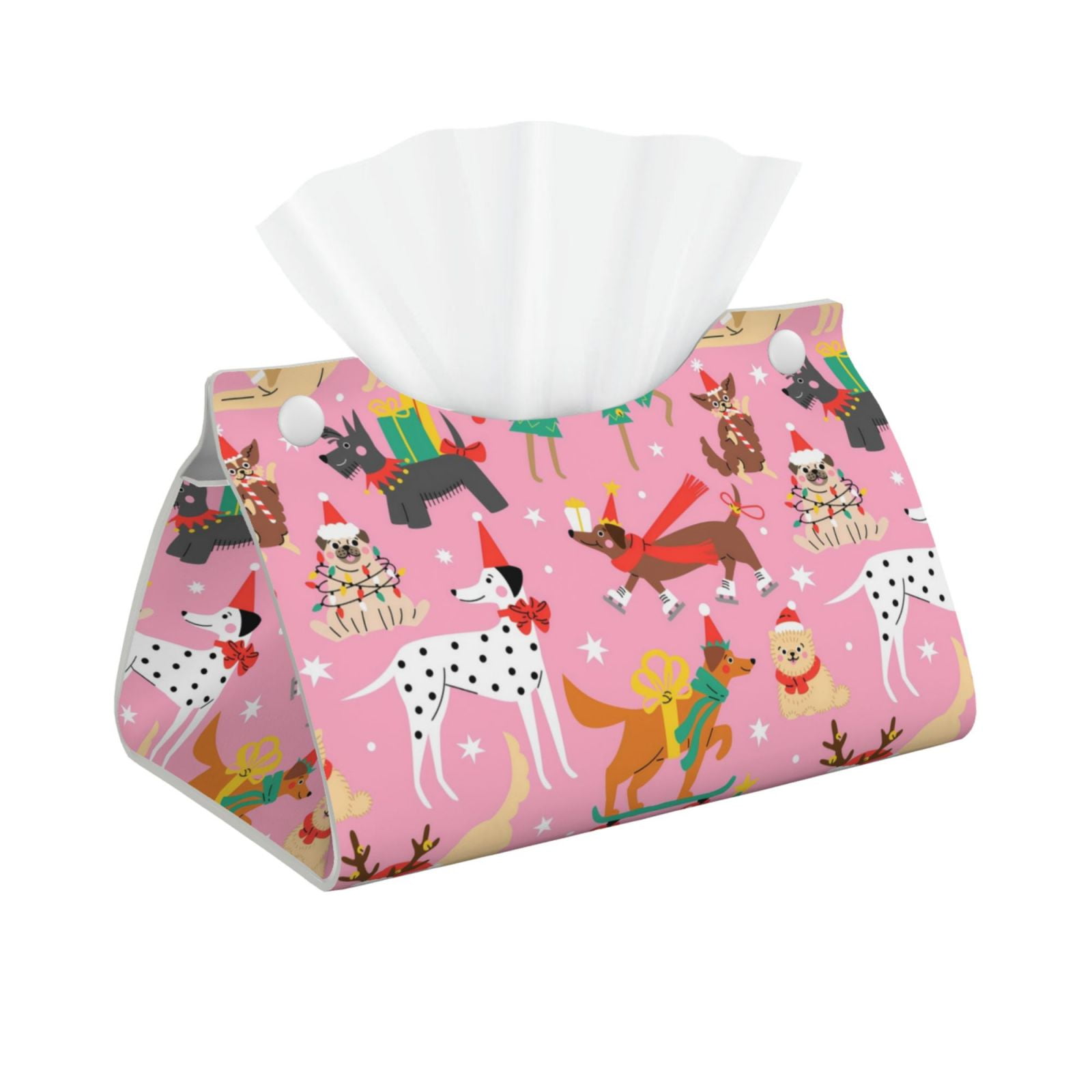 Tissue Box Cover Different Dogs Christmas Tissues Boxes Holder ...