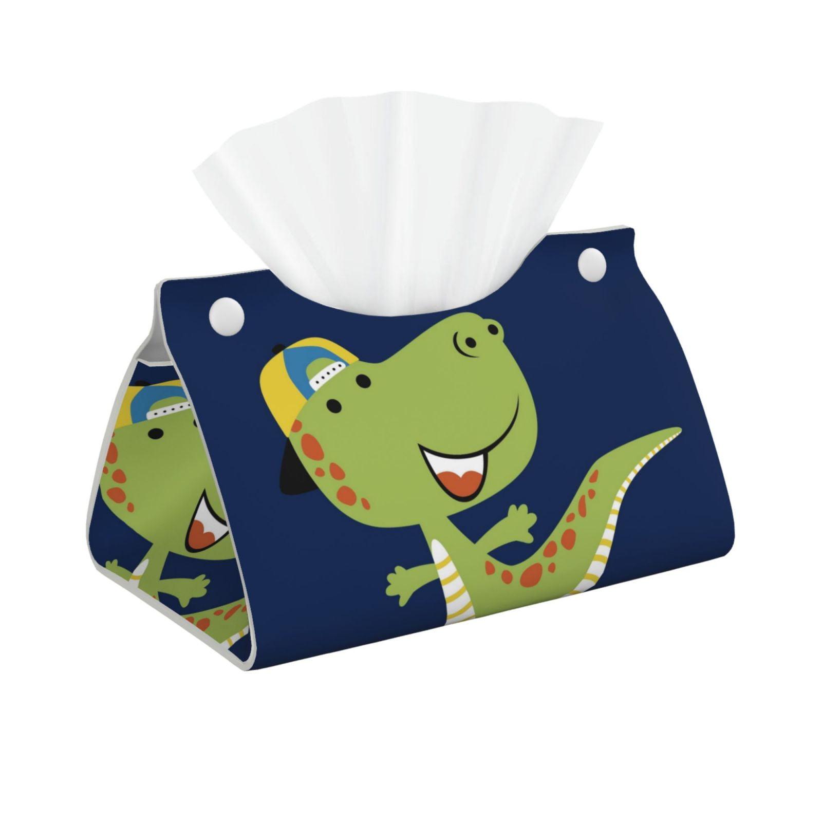 Tissue Box Cover Dino Playing Roller Skate Tissues Boxes Holder ...
