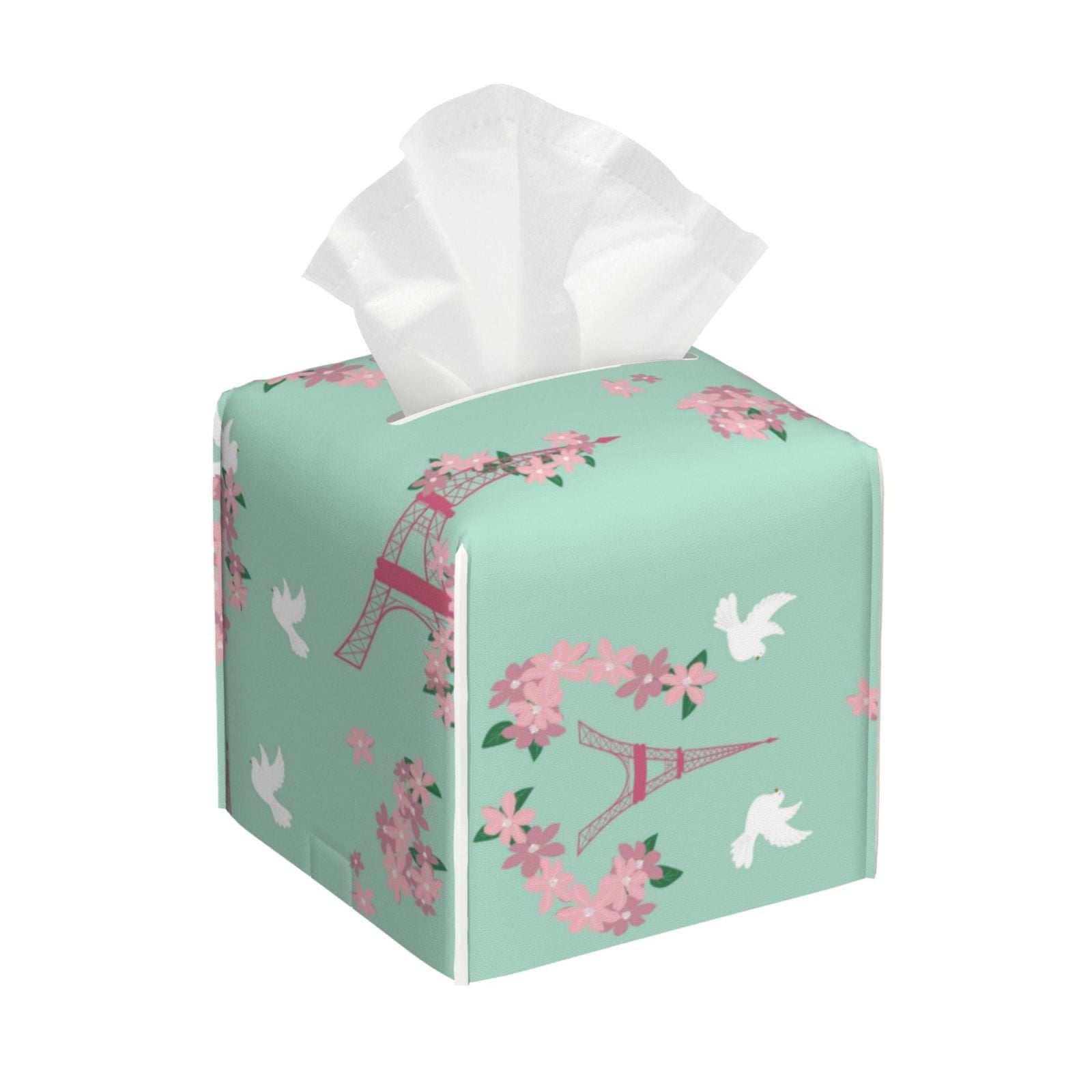 Tissue Box Cover Eiffel Tower Pigeon Tissues Boxes Holder Organizer ...