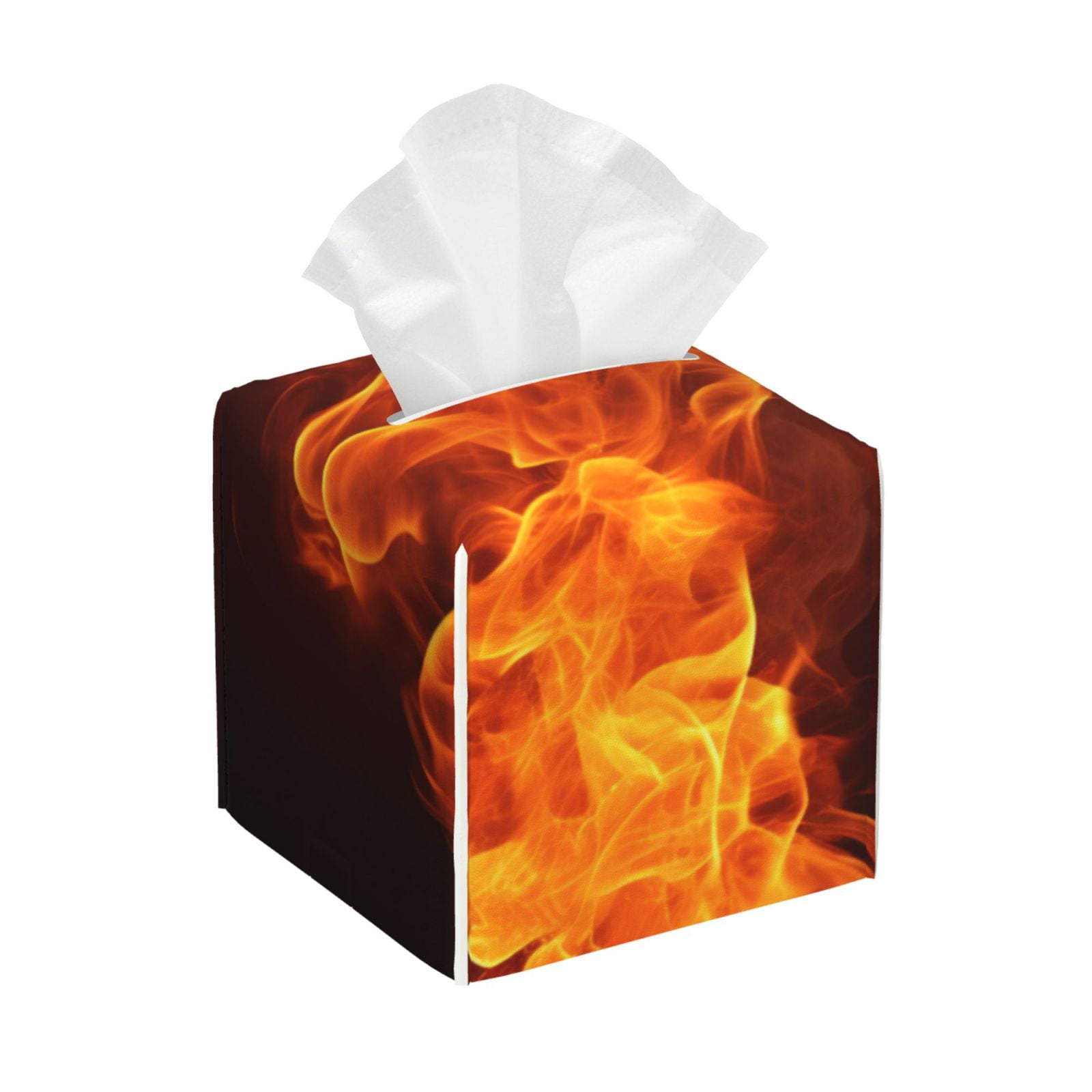Tissue Box Cover Fiery Orange Flames Energy Tissues Boxes Holder ...