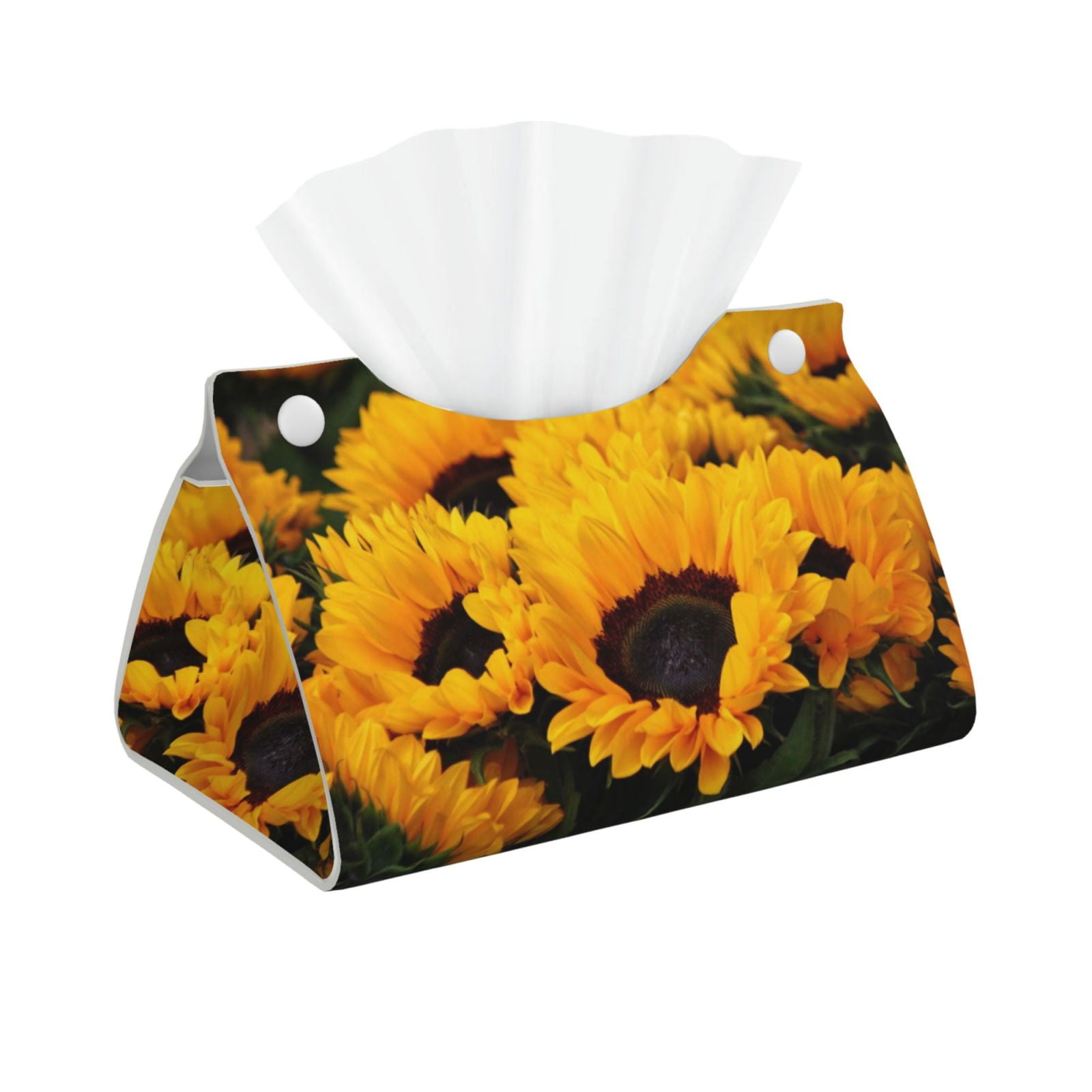Tissue Box Cover Flower Bush Sunflower Tissues Boxes Holder Organizer ...