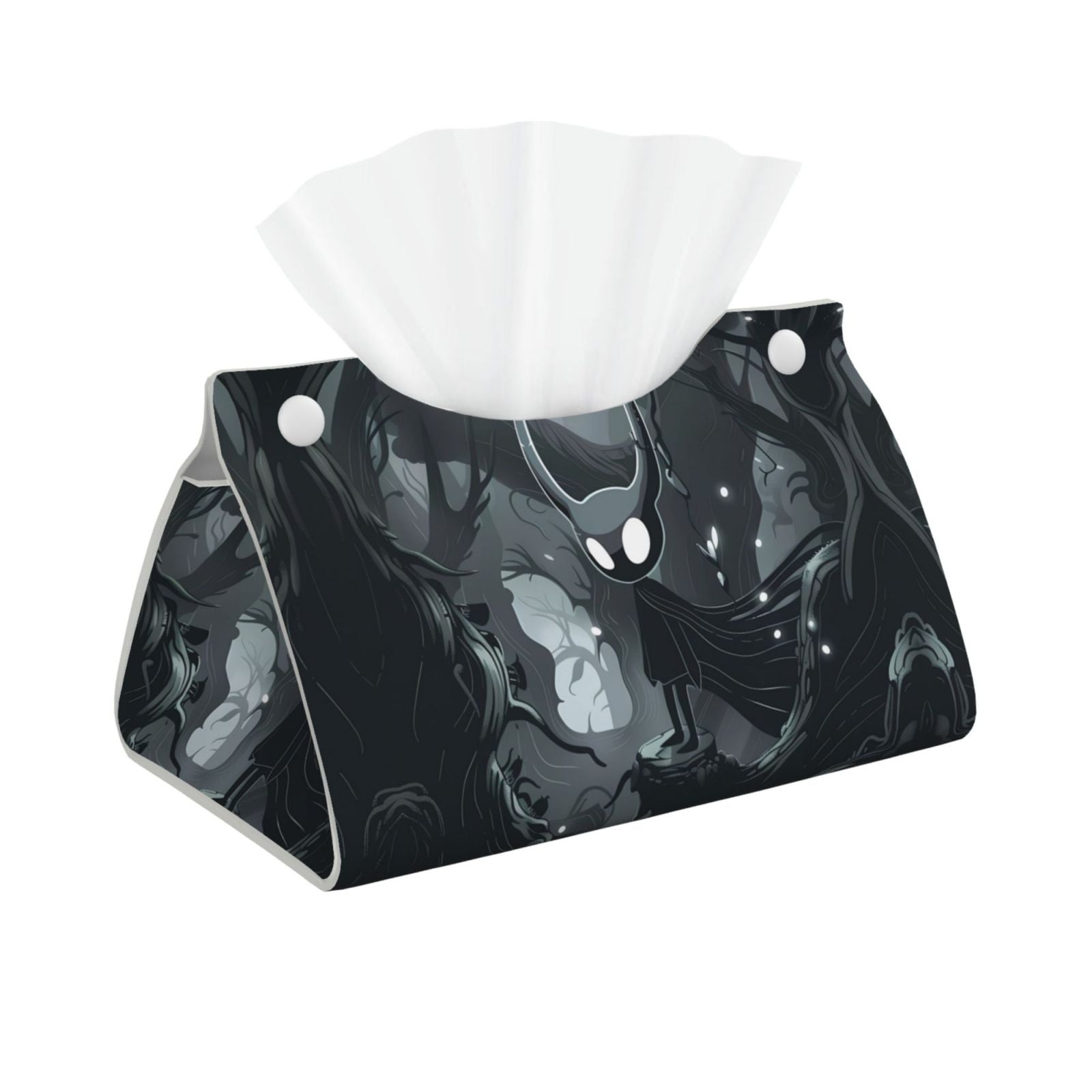 Tissue Box Cover, Forest Black Ghost Warrior Rectangular Leather Tissue ...