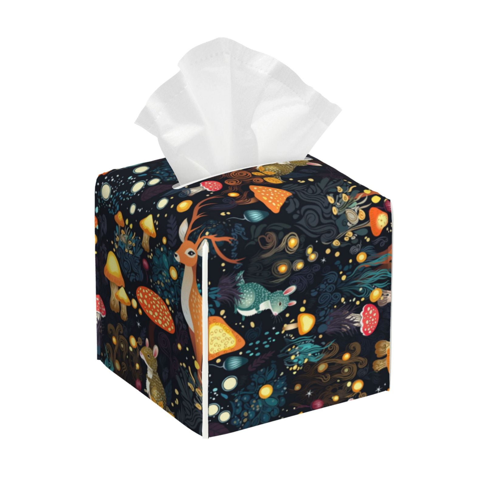 Tissue Box Cover Forest elf Tissues Boxes Holder Organizer, Leather ...