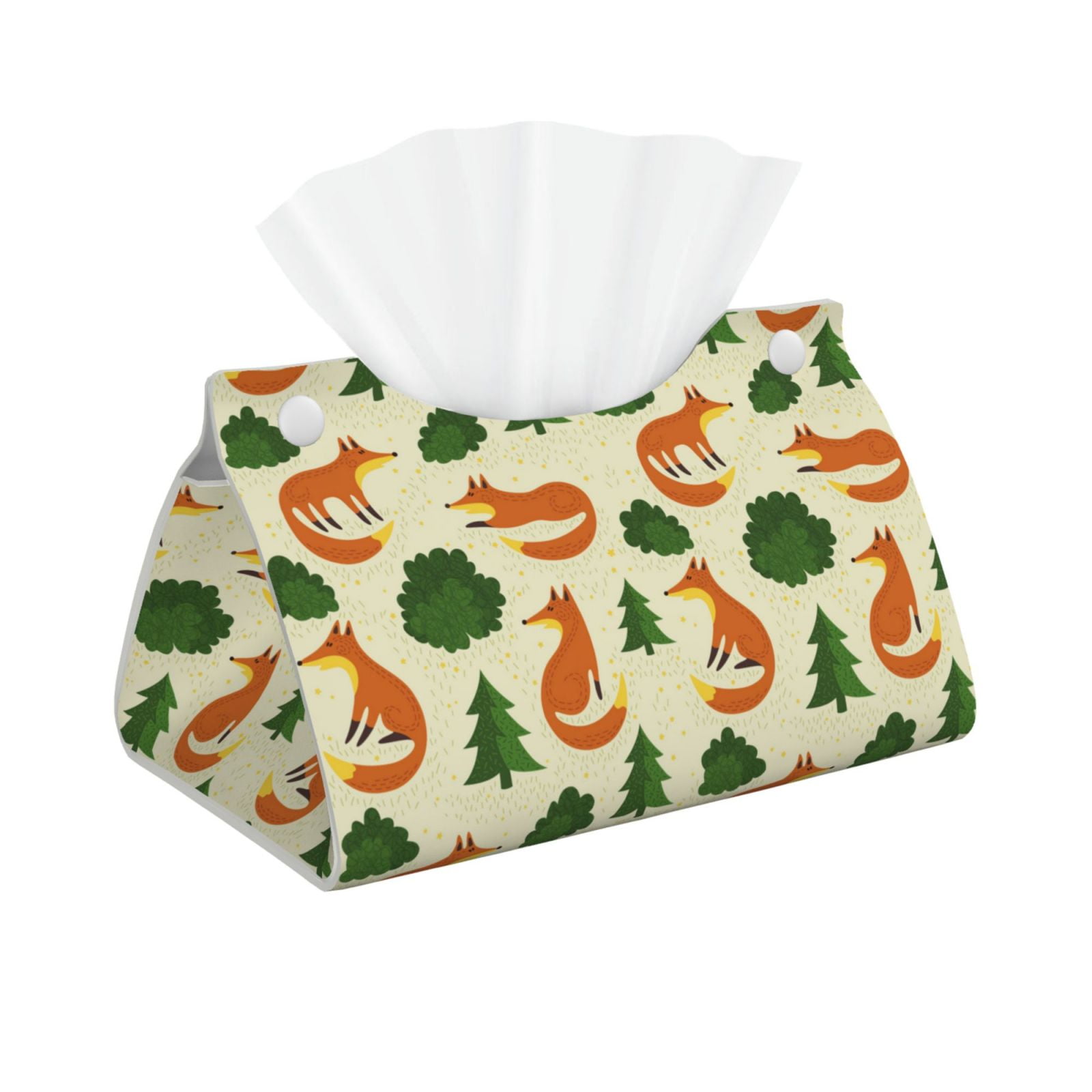 Tissue Box Cover, Fox Tree Leather Rectangular Tissue Holder ...