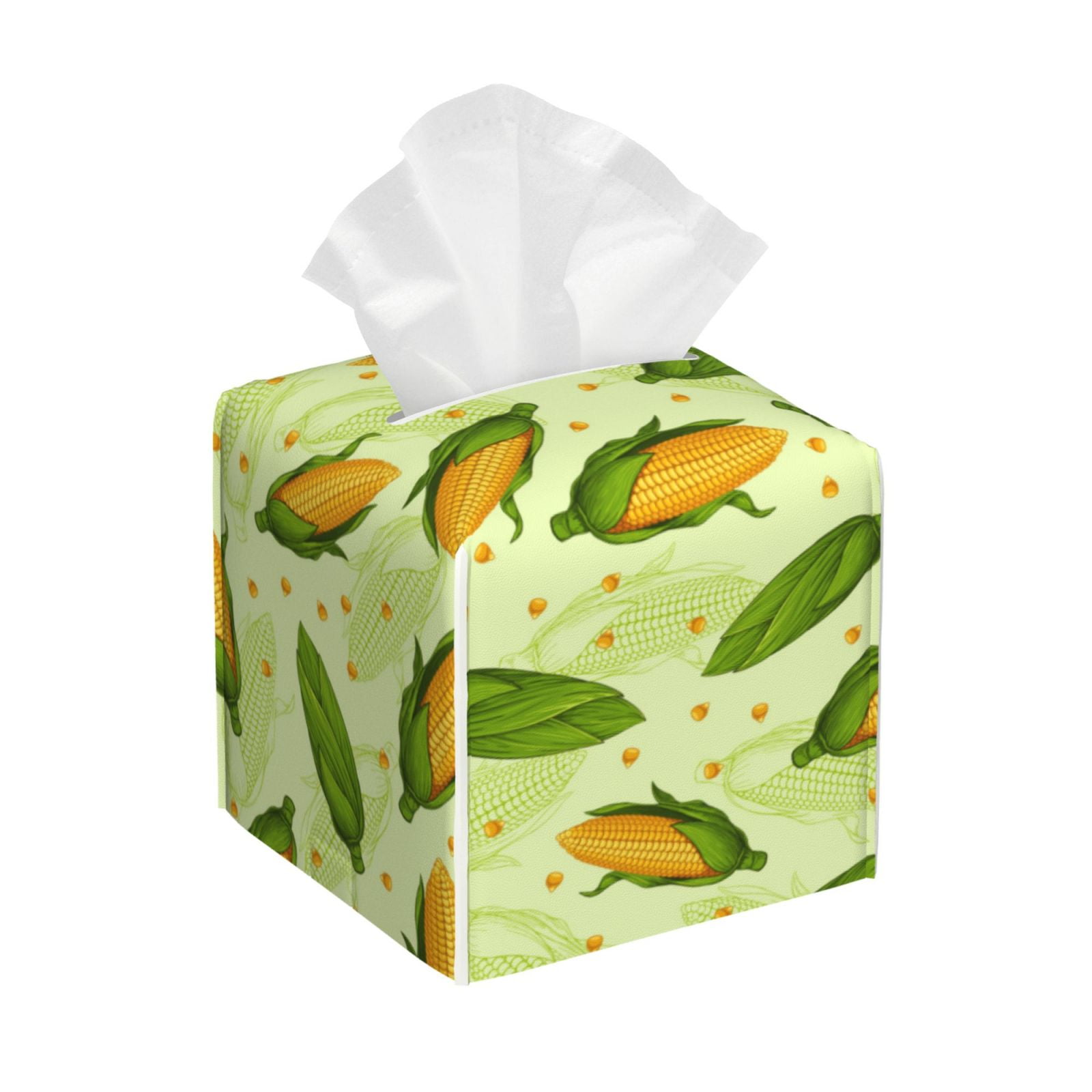 Tissue Box Cover - Fresh Corn Modern Square Leather Tissue Box Holder ...