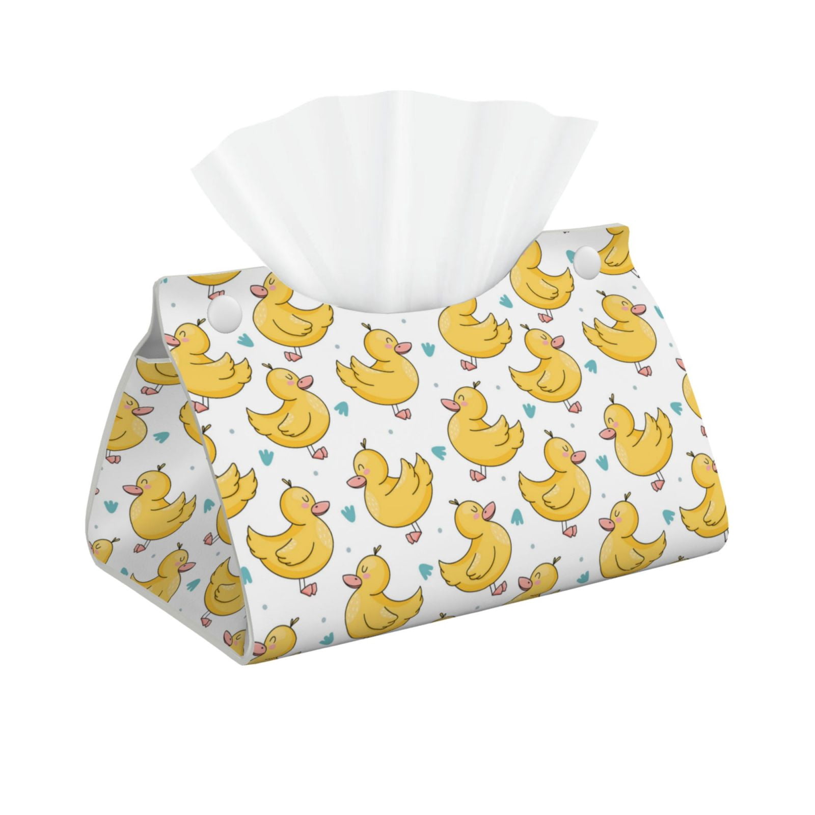 Tissue Box Cover, Funny Cartoon Cute Duck Leather Rectangular Tissue ...