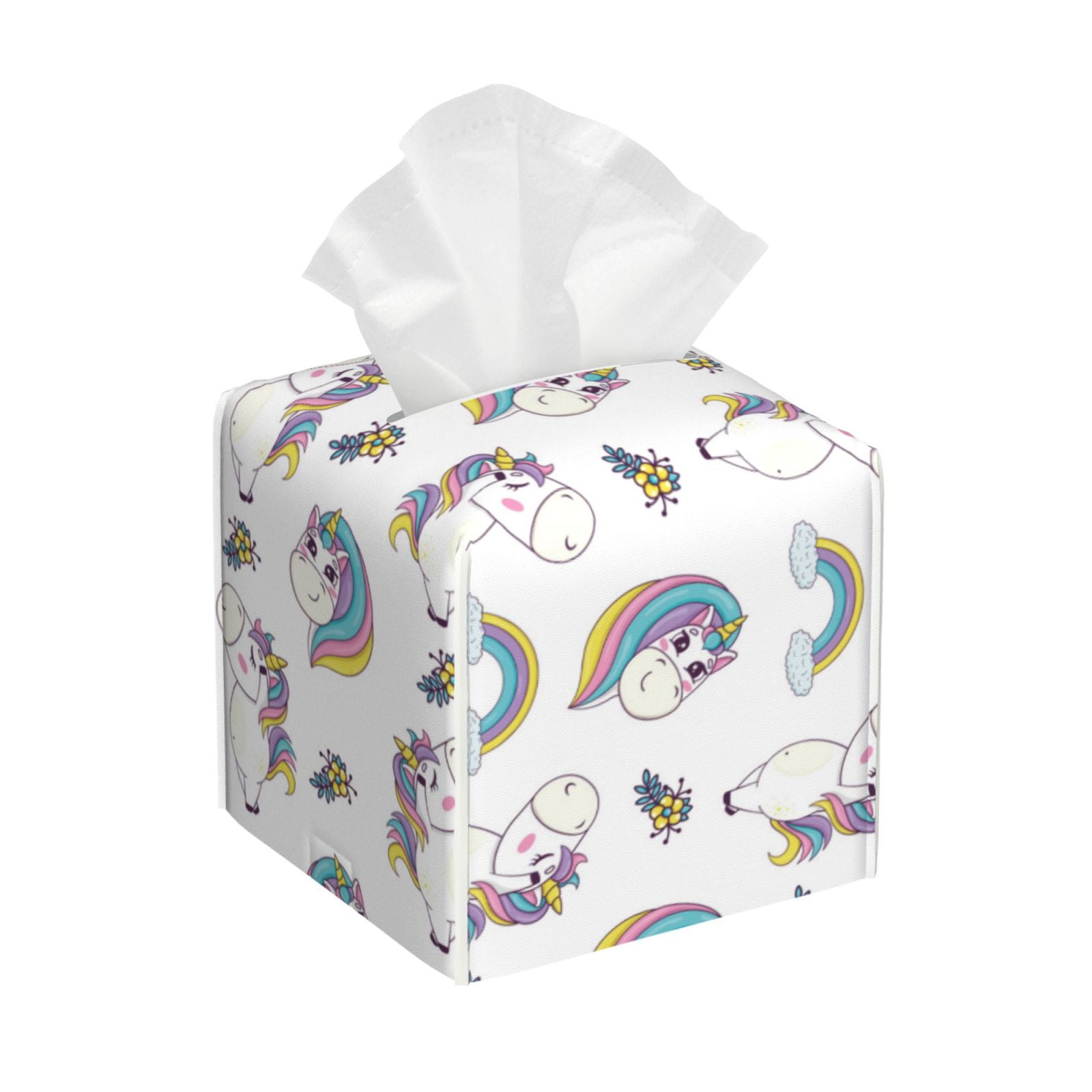 Tissue Box Cover, Funny Kawaii Horse Dancing Leather Tissue Box Holder ...