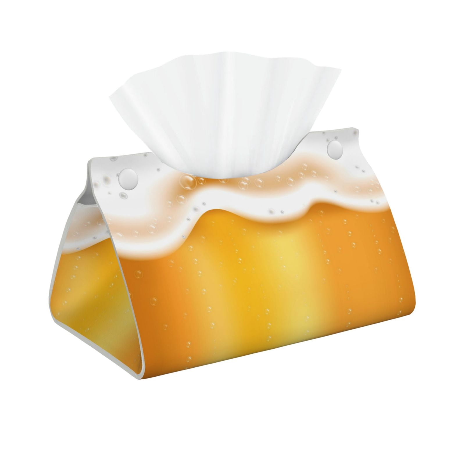 Tissue Box Cover, Golden Beer Rectangular Leather Tissue Holder ...