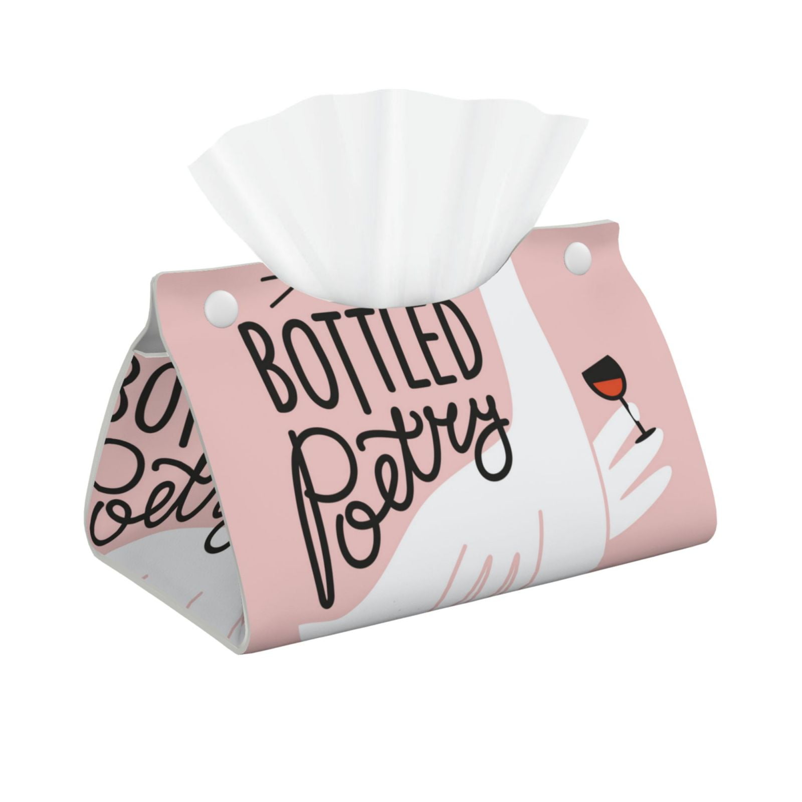 Tissue Box Cover, Goose Holding Wineglass with Red Wine Rectangular ...