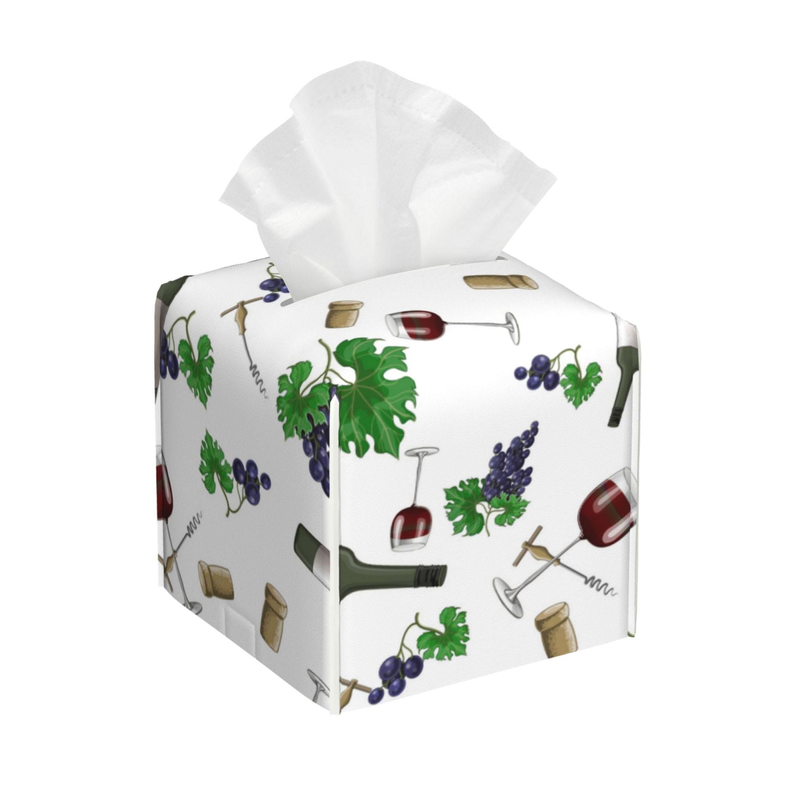 Tissue Box Cover Grape wine bottle Tissues Boxes Holder Organizer ...