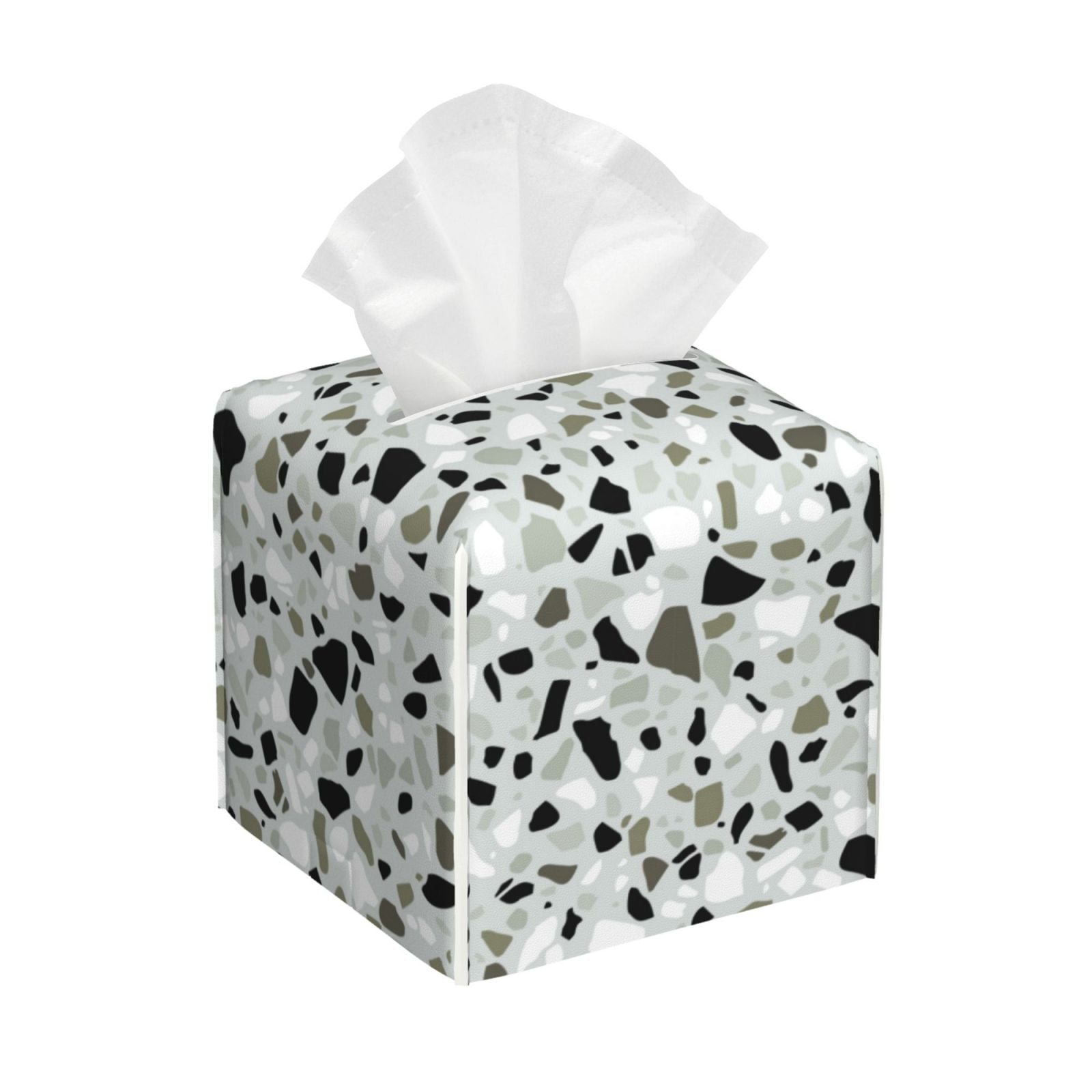 Tissue Box Cover Gray Marble pattern Tissues Boxes Holder Organizer ...