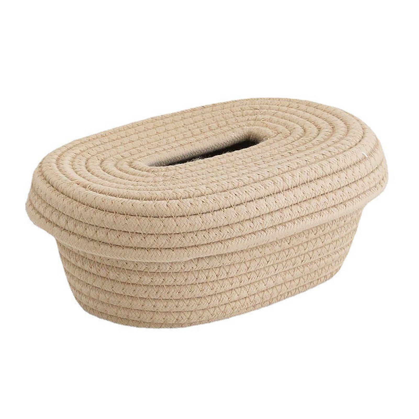 Tissue Box Cover Handmade Cotton Rope Napkin Tissue Holder Decorative ...